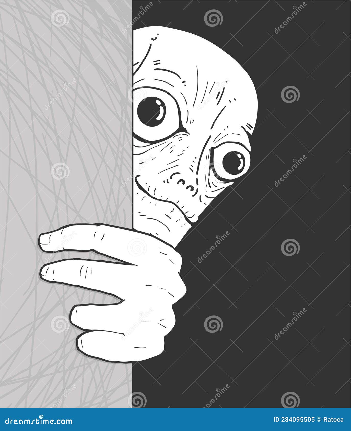 Mystery man draw stock vector. Illustration of character - 284095505