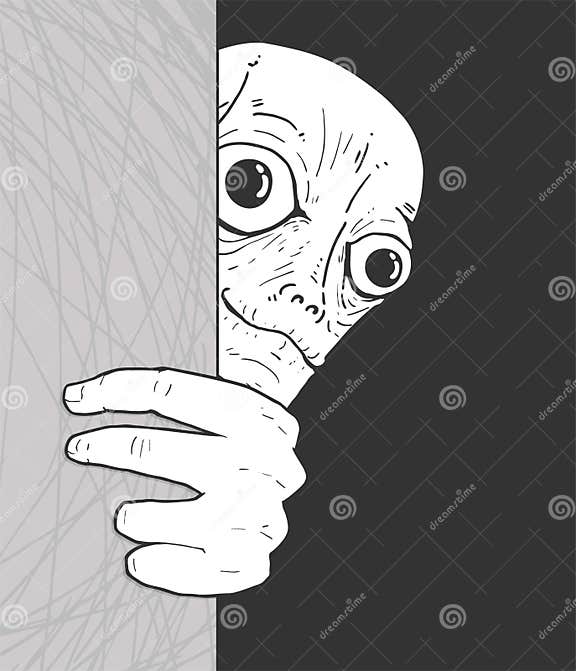 Mystery man draw stock vector. Illustration of character - 284095505