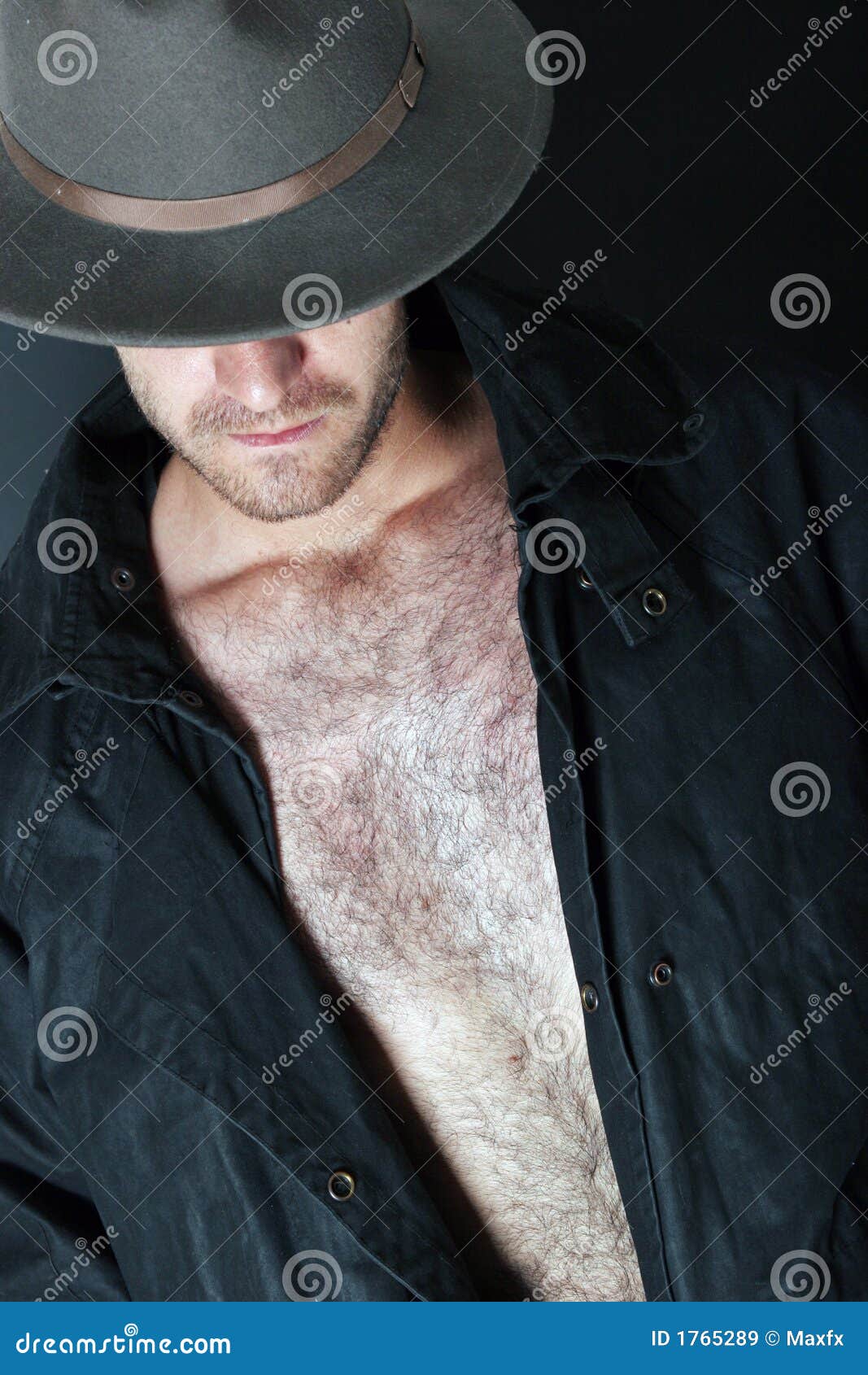 Mystery Man Hiding Under a Hat Stock Image - Image of courtesy ...
