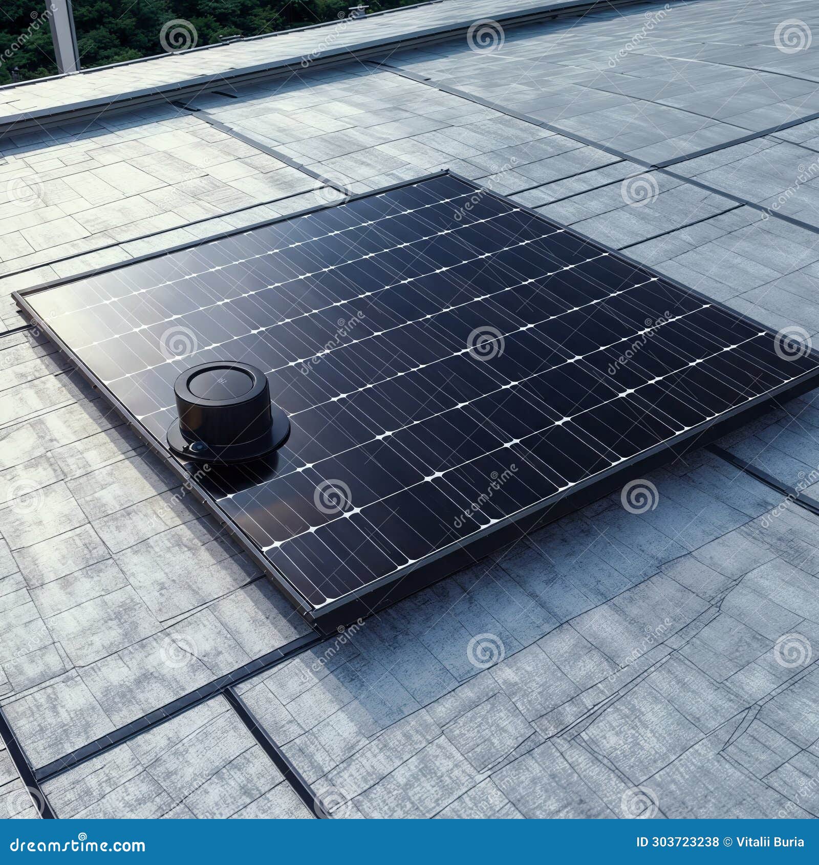 Mystery Object: Solar Panel Rooftop Enigma, Generative Ai Stock ...