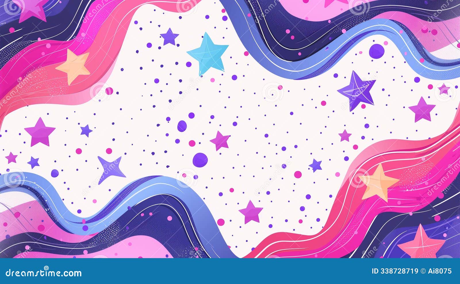 Mystery Stars in Wavy Frame Pattern Background Image, Ai Generated ...