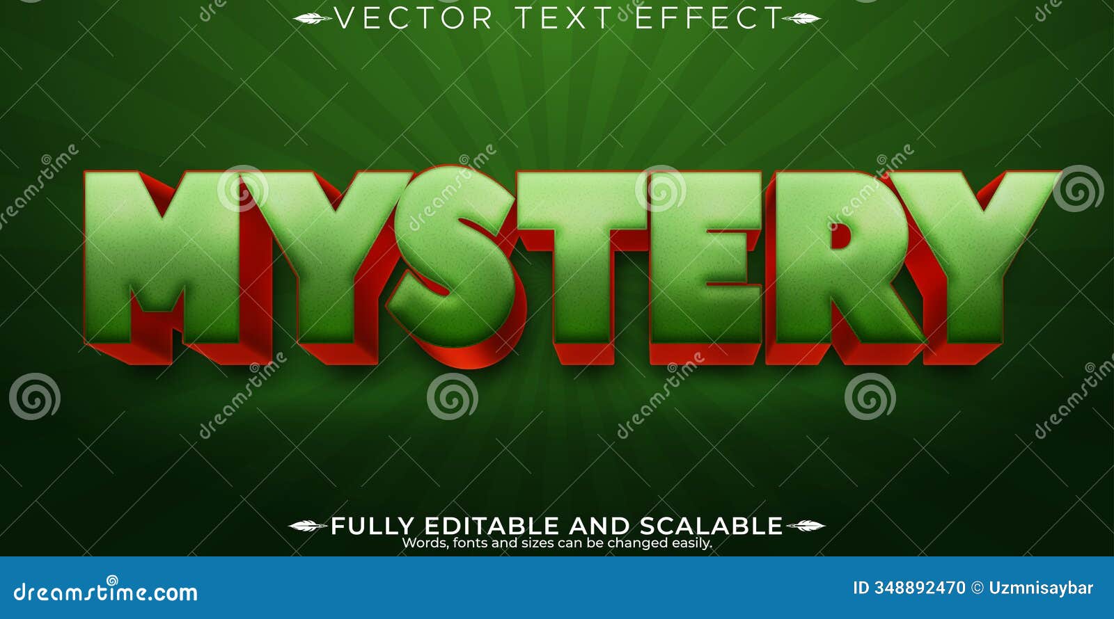 Mystery Text Effect, Editable Comic and Funny Text Style Stock Vector ...
