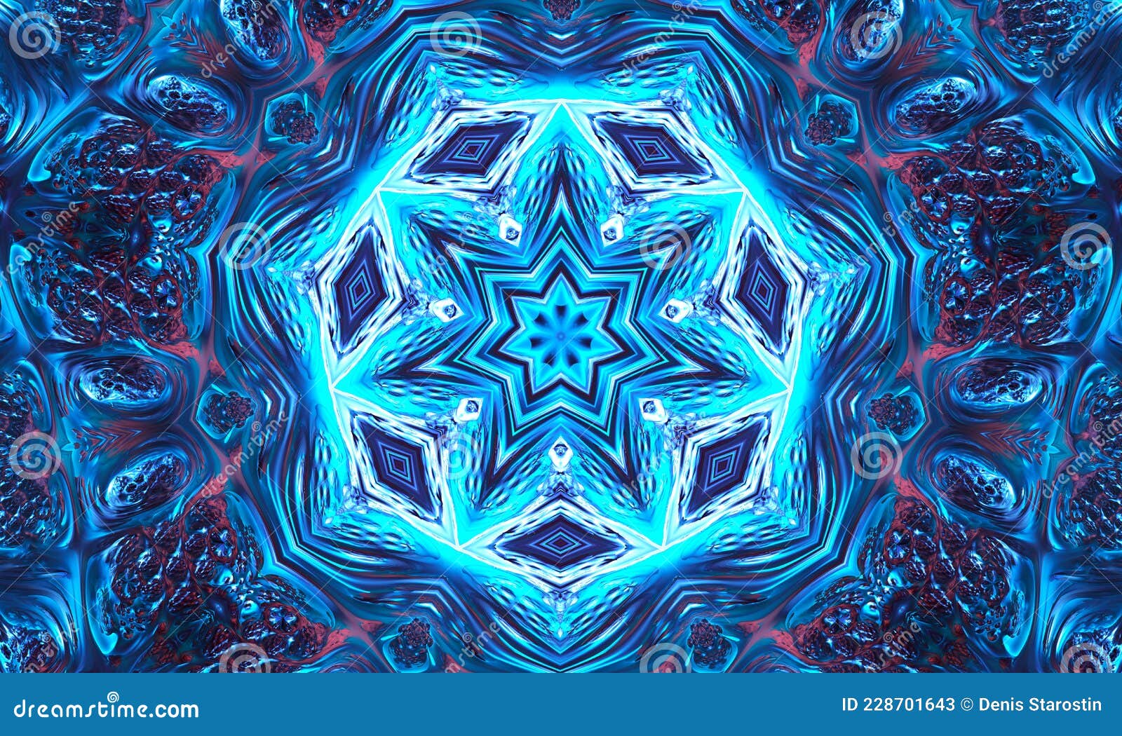 Mystic Background Celtic Knot Shape, Blue Magic Sign Stock Illustration ...