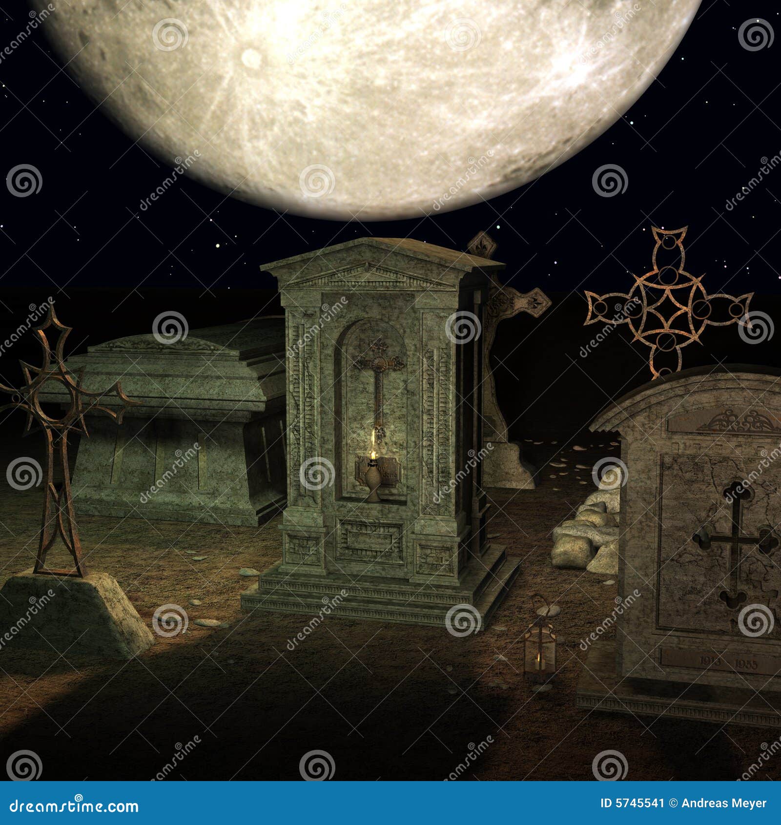 Mystic Cemetery stock illustration. Illustration of mystic - 5745541
