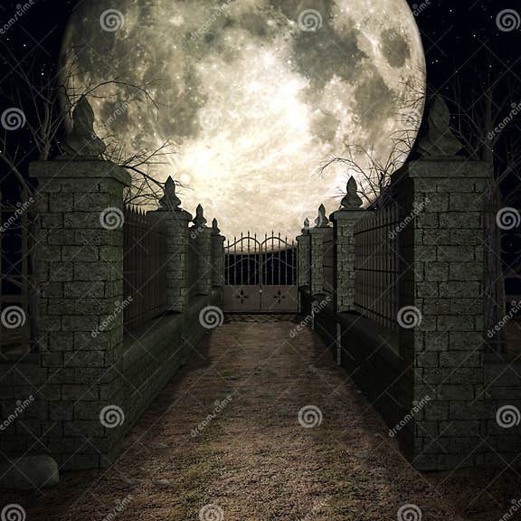 Mystic Cemetery stock illustration. Illustration of stones - 5745698