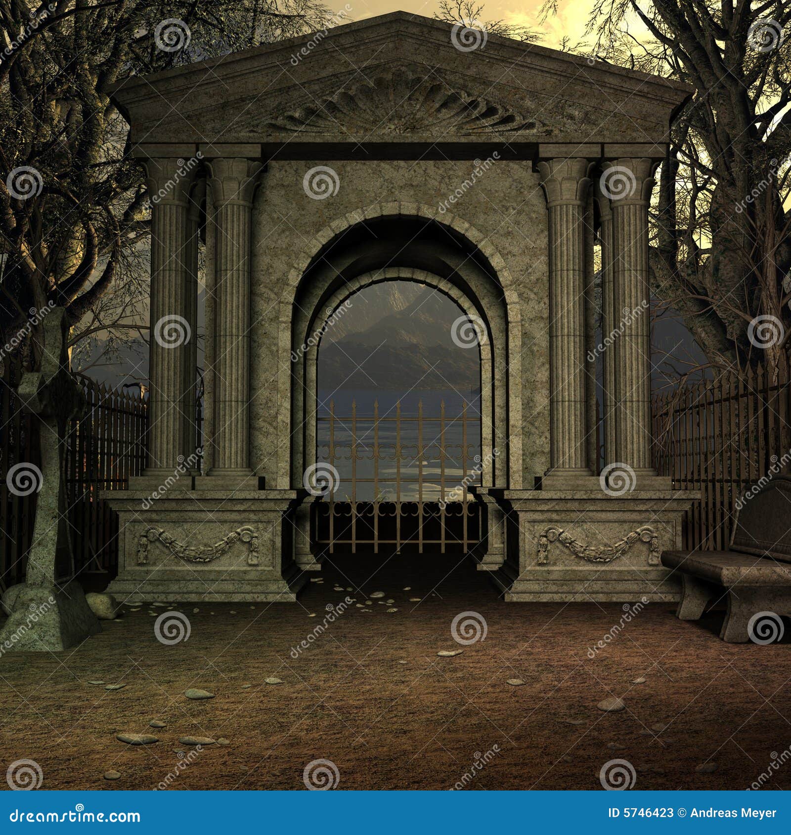 Mystic Cemetery stock illustration. Illustration of memorial - 5746423