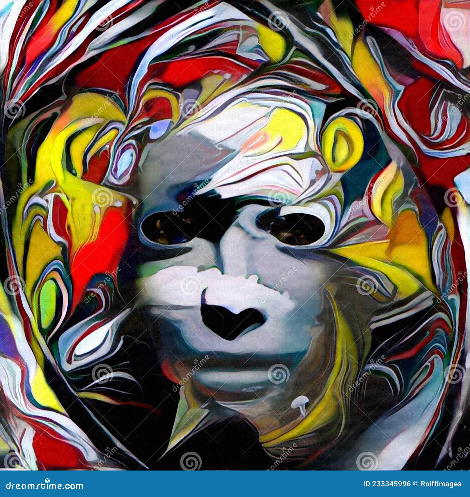 The mystic faces stock illustration. Illustration of masquerade - 233345996