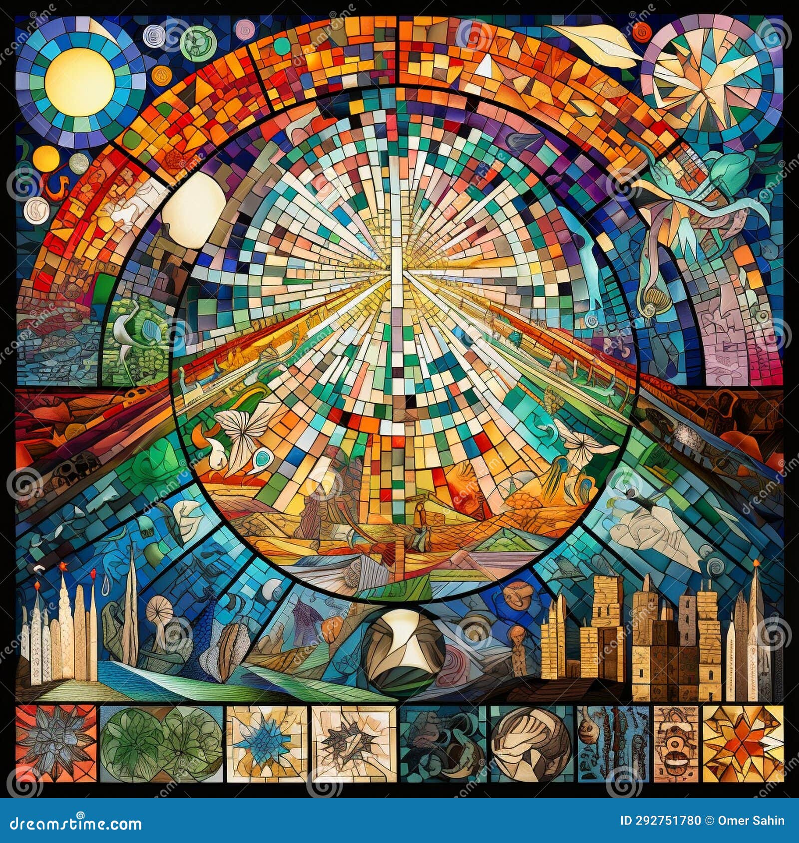 Mystic Mosaic of Religious Celebrations Stock Photo - Image of ...