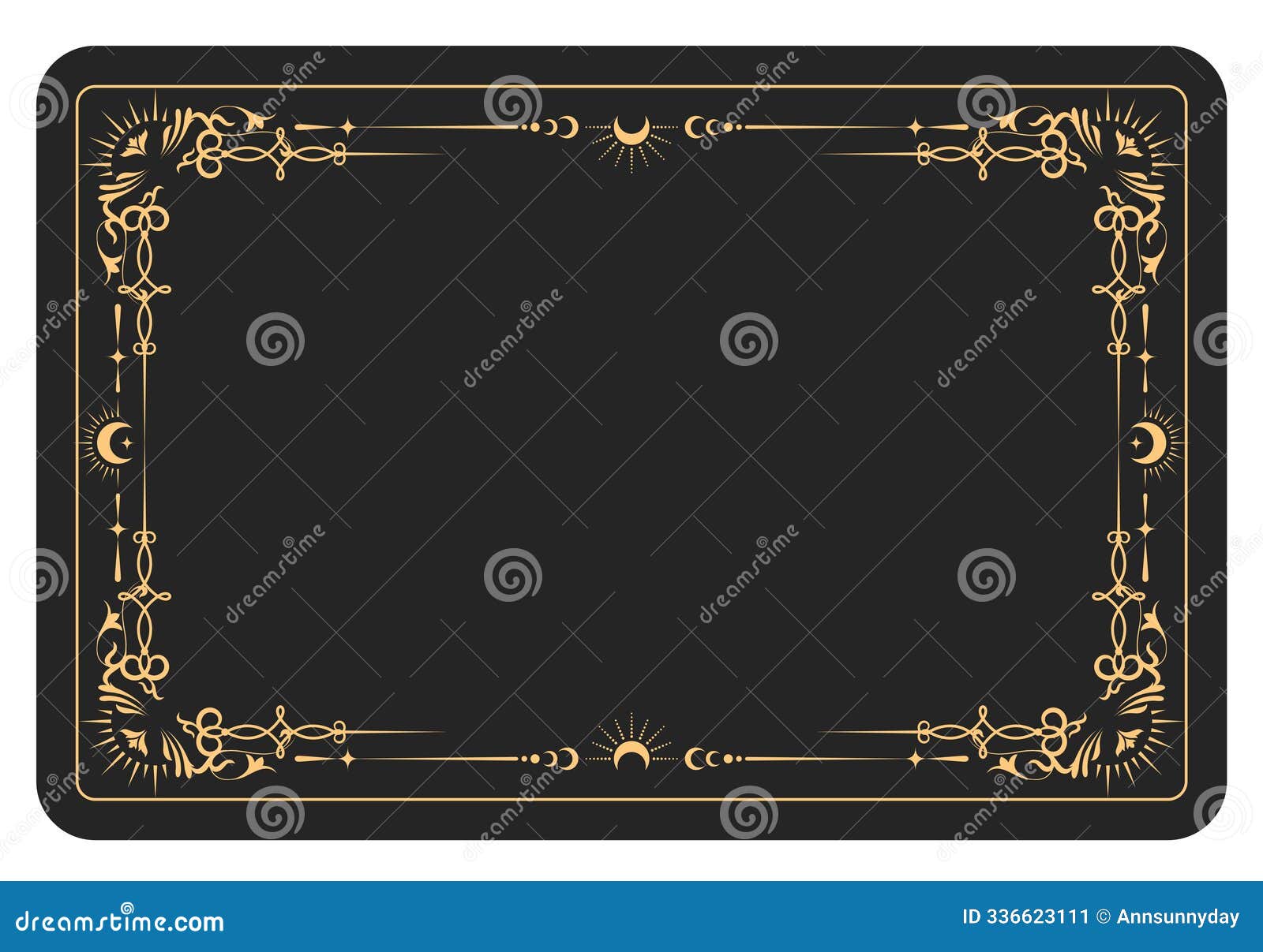 Mystic Ornamental Frame Border, Tarot Cards Style Frame, Esoteric ...