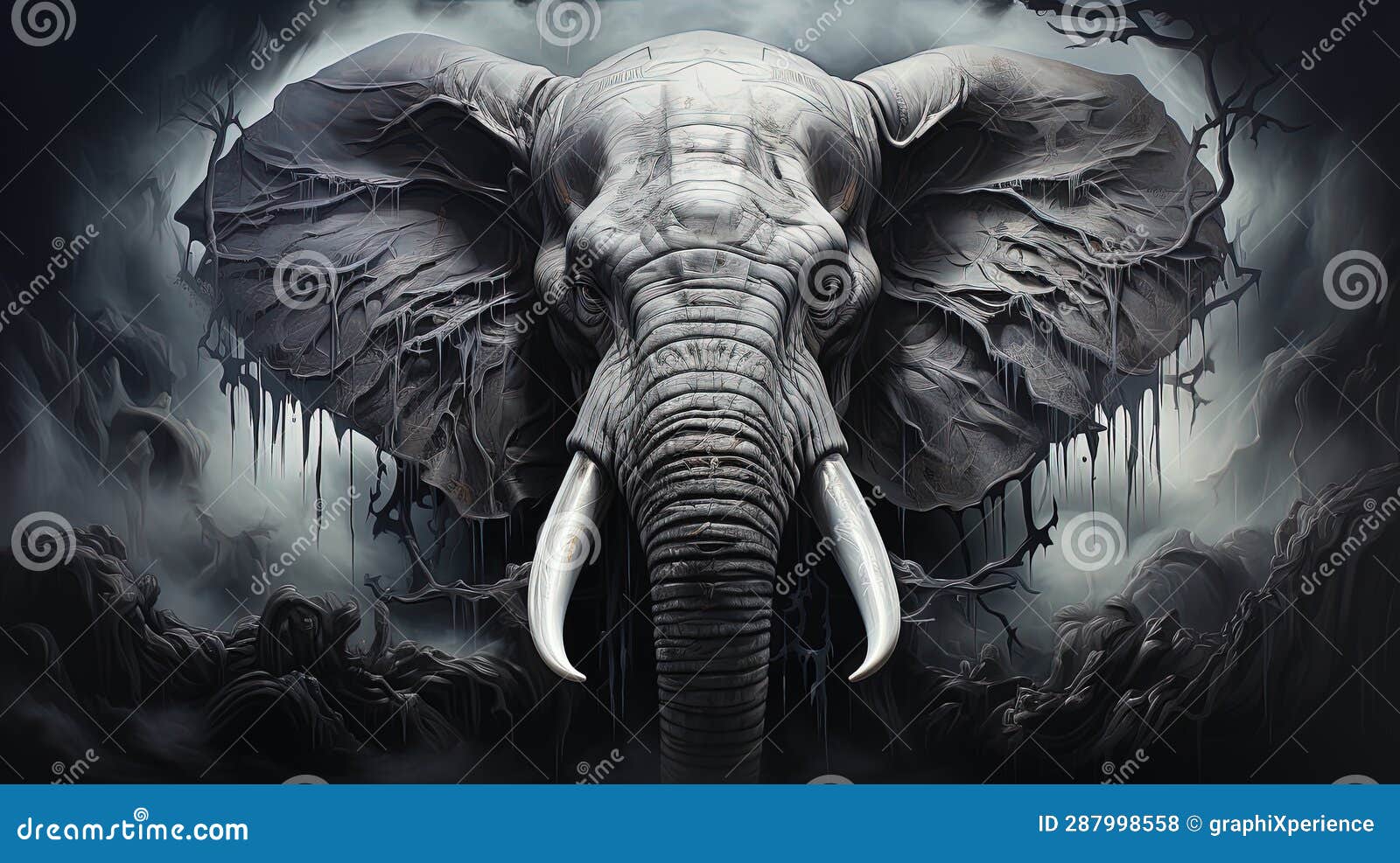 Mystic Pachyderm Mandala stock illustration. Illustration of software ...