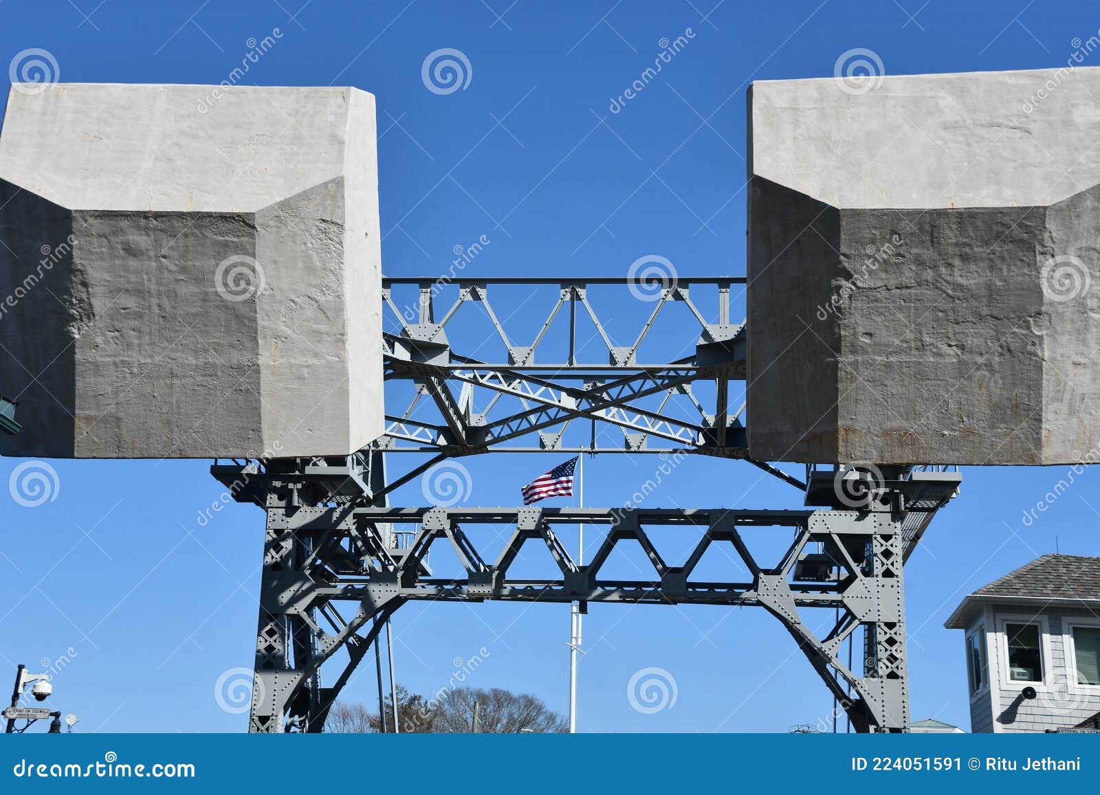 Mystic River Bascule Bridge in Mystic, Connecticut Editorial Photo ...