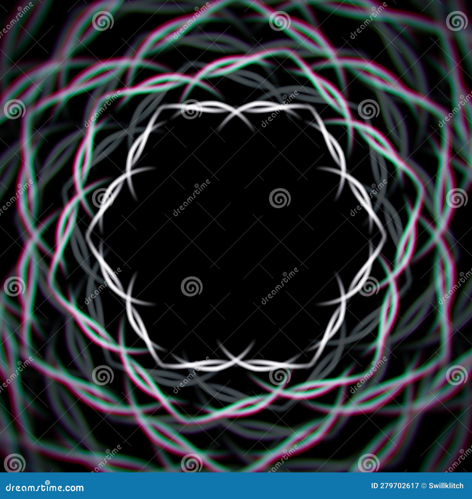 Mystic Shiny Hex Shaped Frame with Aberrations Stock Vector ...