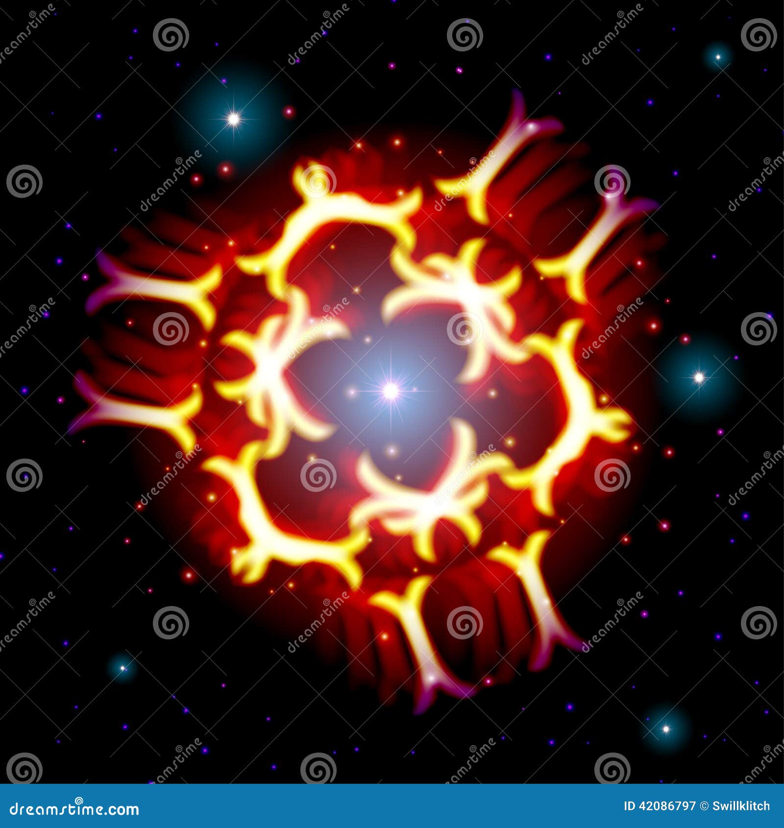 Mystic Shiny Star with Sparkles Stock Vector - Illustration of mystic ...