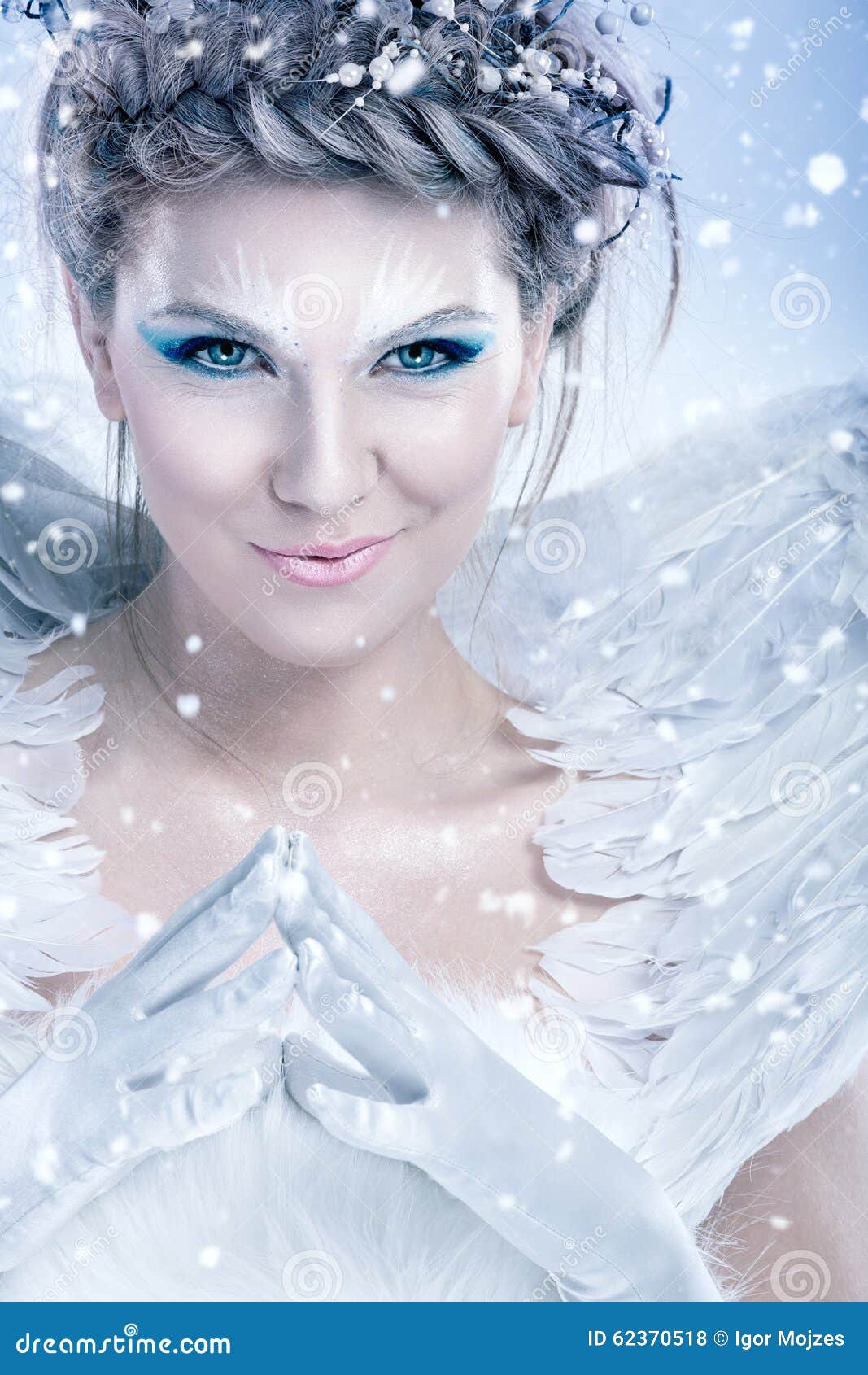 Mystic snow queen stock photo. Image of expression, smiling - 62370518