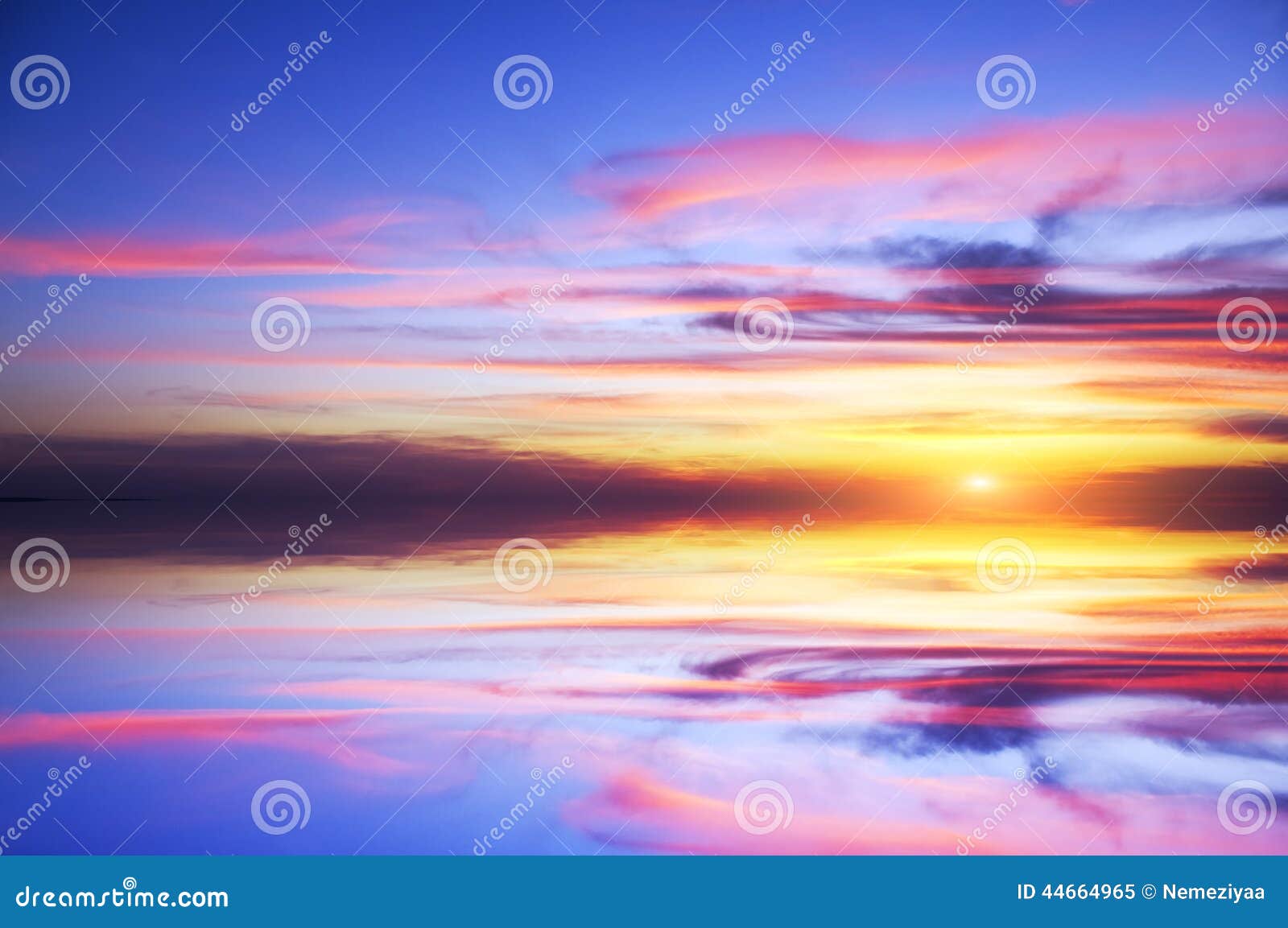 Mystic sunset on the sea stock image. Image of landscape - 44664965