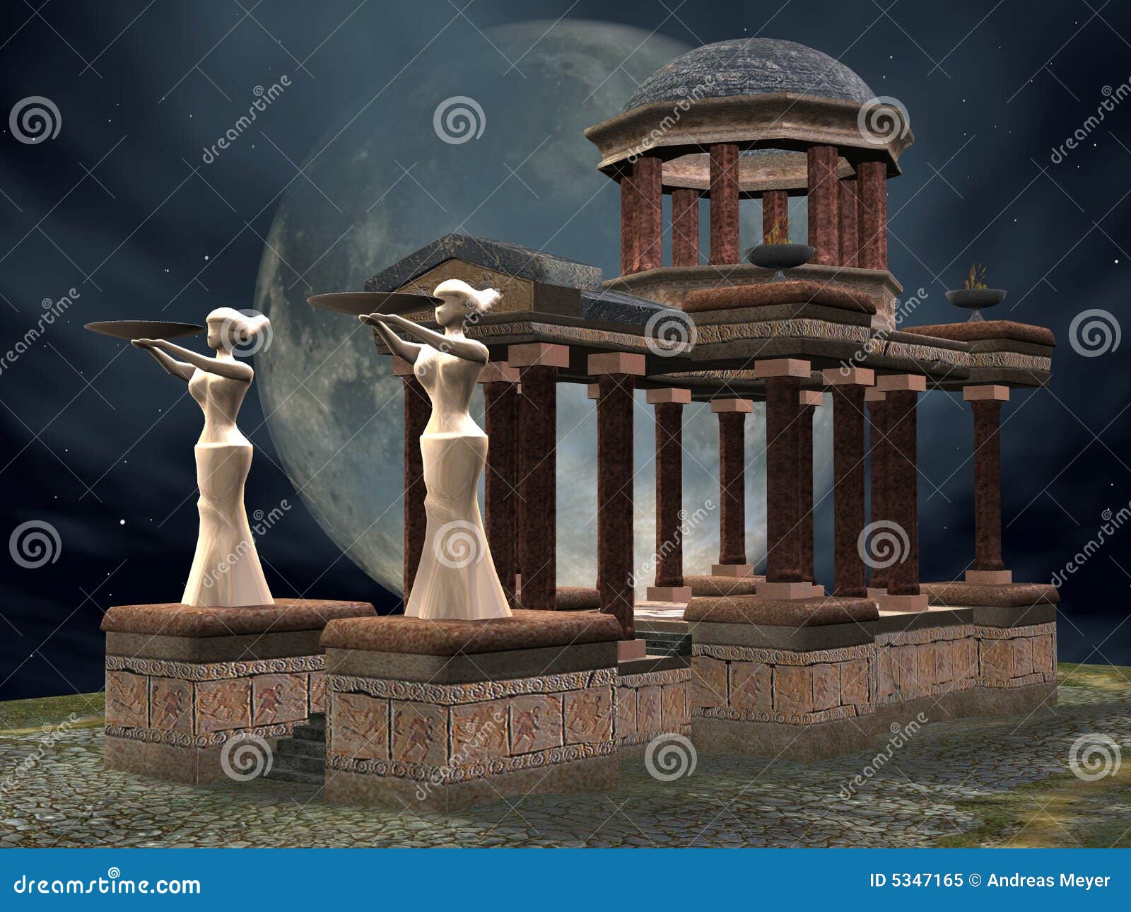 Mystic Temple stock illustration. Illustration of walkway - 5347165