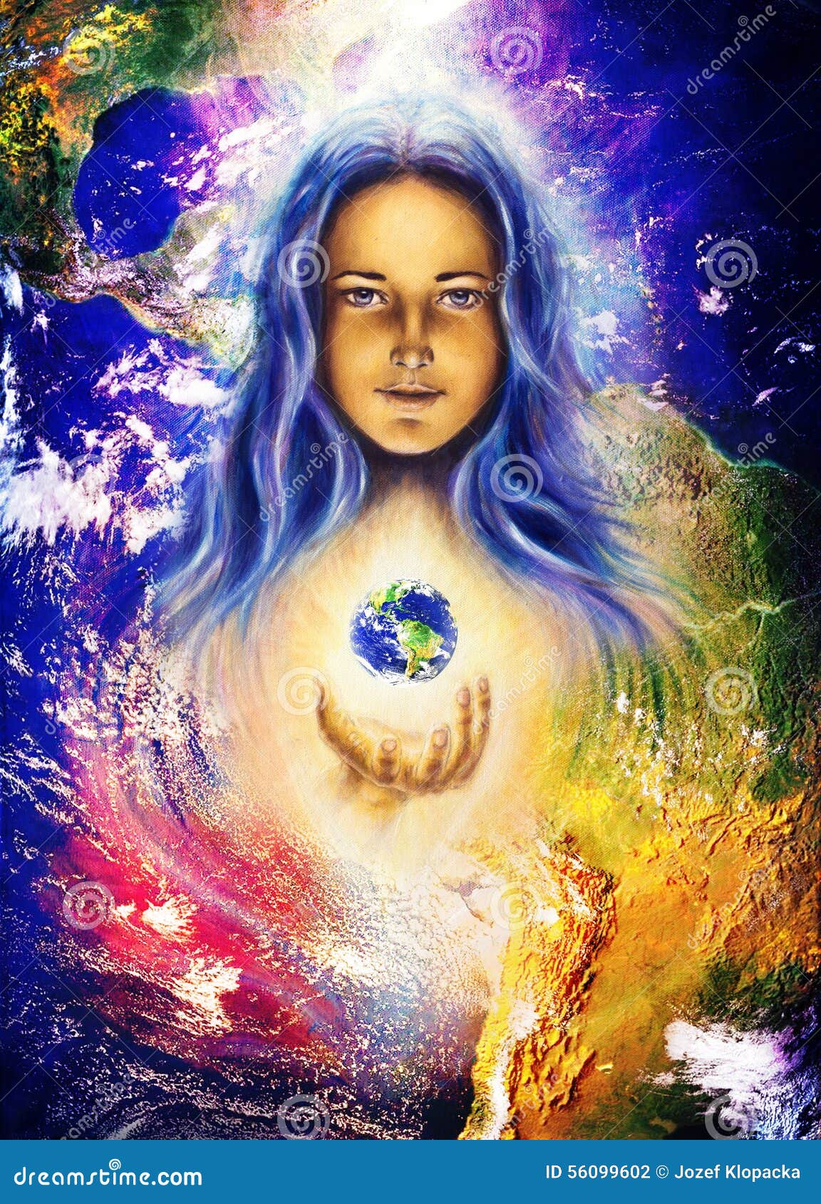 Mystic Woman And Earth Collage. Hands Holding Planet Earth. Woman ... Mystic Woman And Earth Collage. Hands Holding Planet Earth. Woman ...