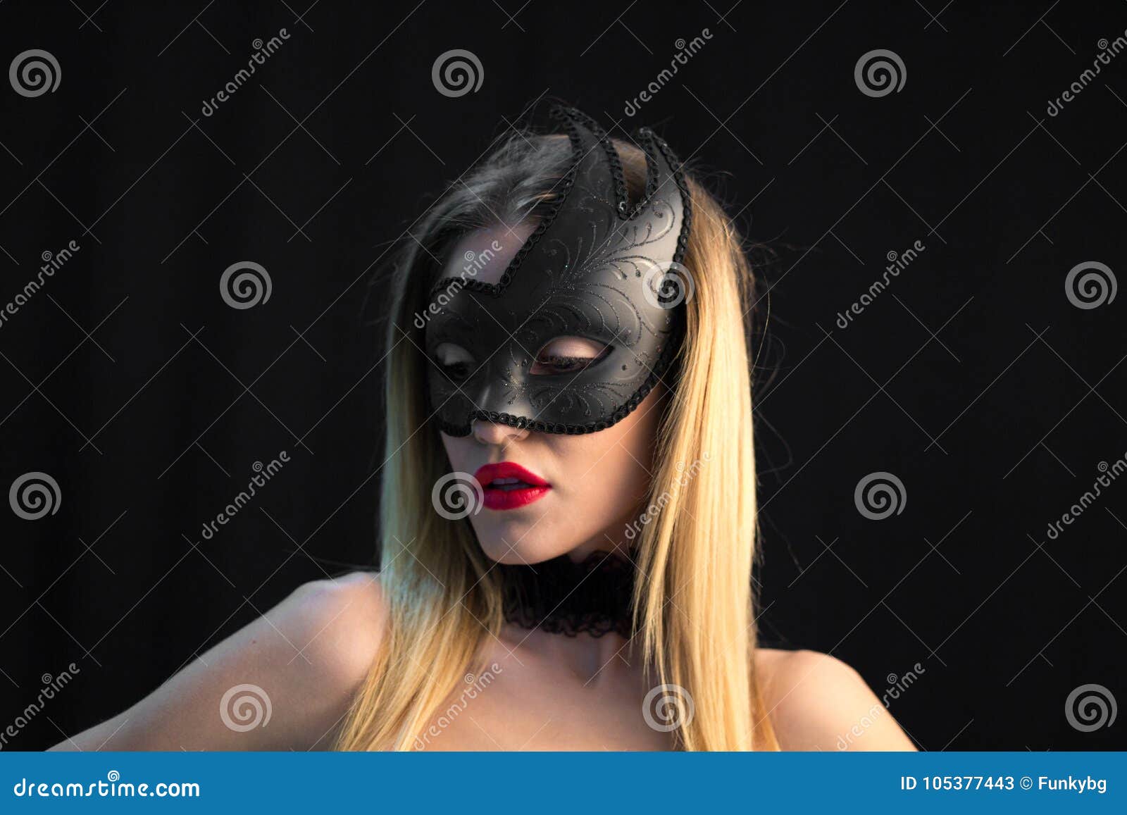 Mystic Woman In Mask Stock Image Image Of Closeup Makeup 105377443