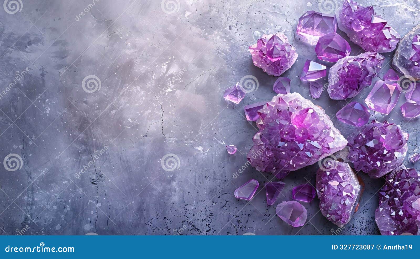 Amethyst Crystals With Iridescent Accents On A Soft Pastel Background ...