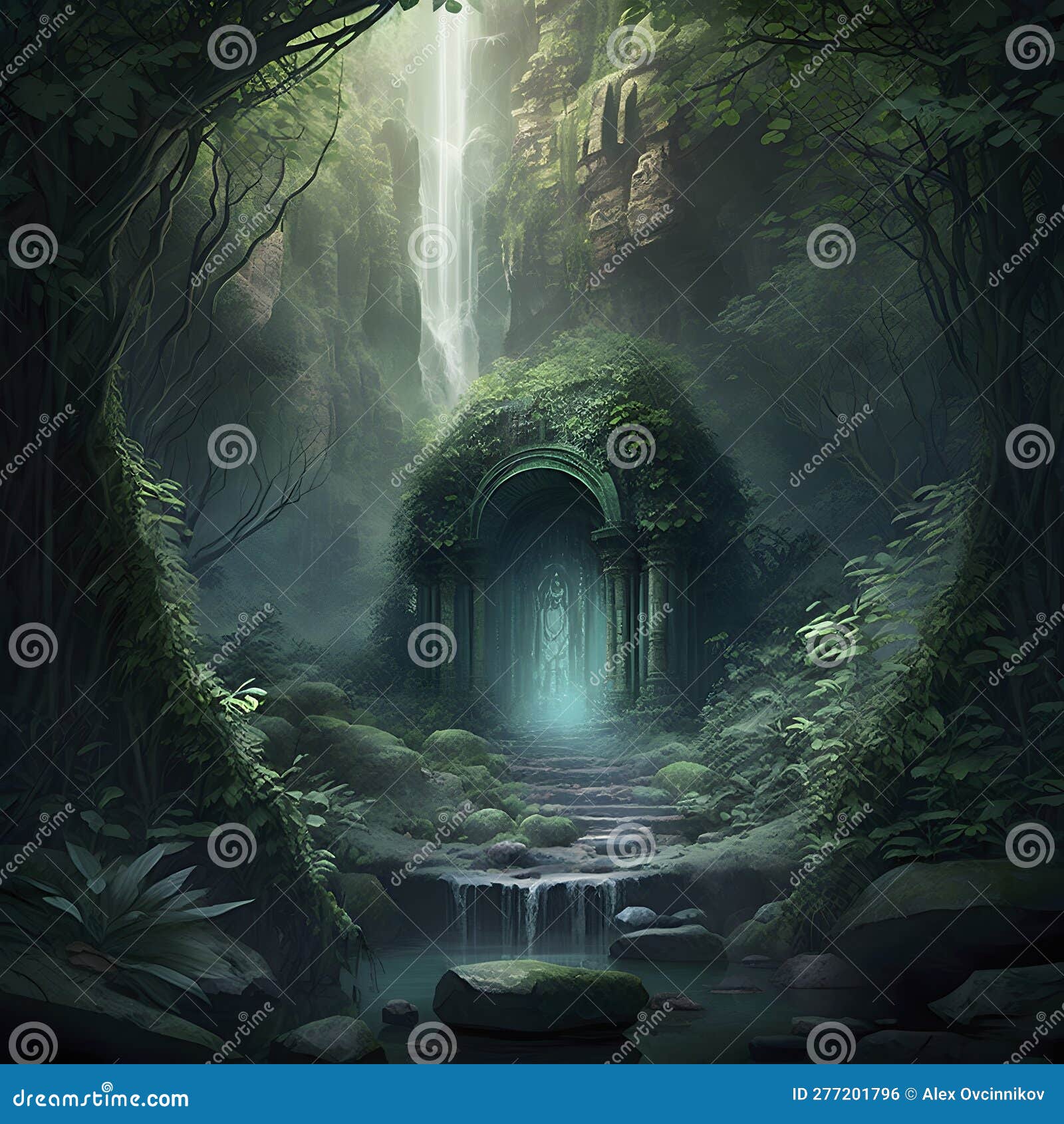 Mystical Ancient Woods: a Digital Fantasy Illustration for Posters and ...