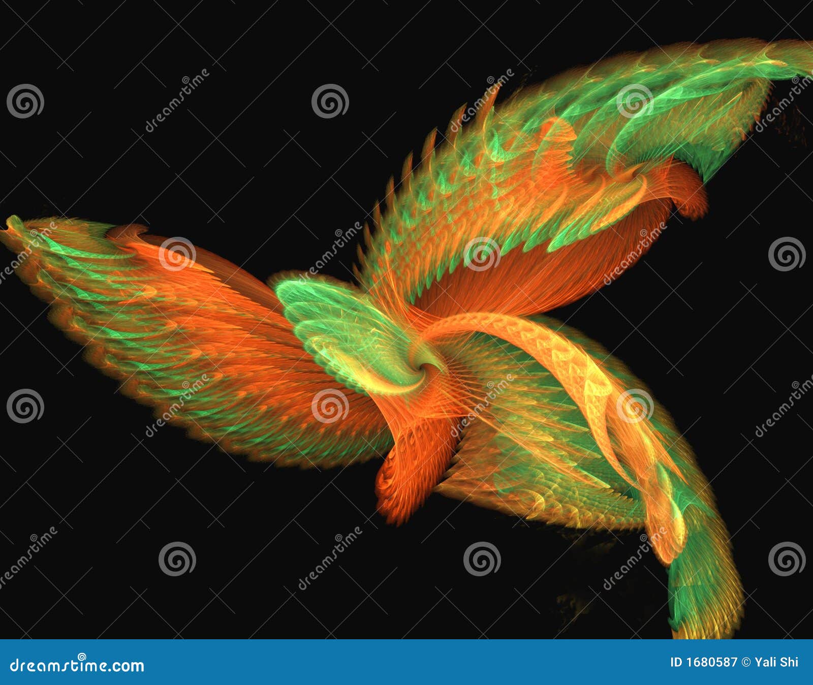 Mystical Bird stock illustration. Illustration of space - 1680587