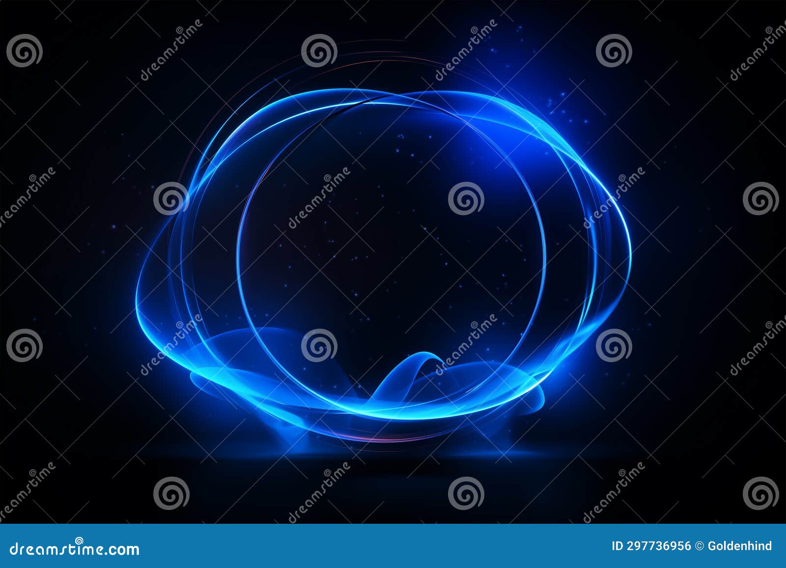 Mystical Blue Sphere of Light Background Stock Photo - Image of space ...