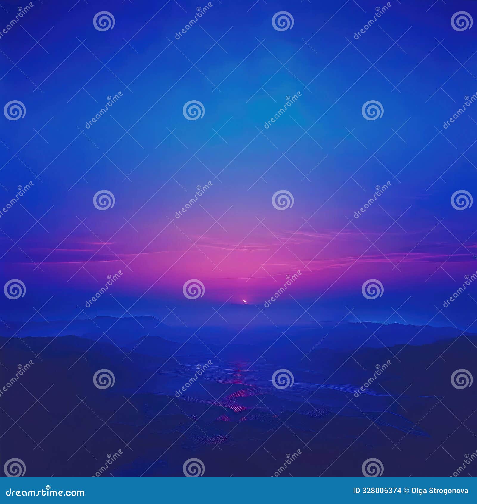 Mystical Blue Surreal Landscape Stock Photo - Image of lake, twilight ...