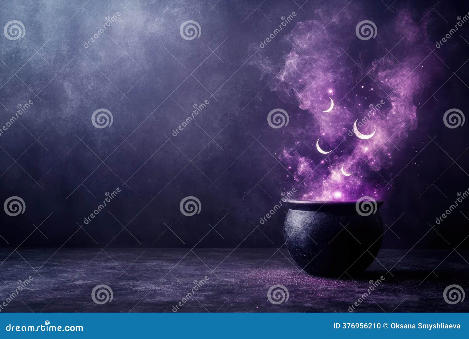 A Mystical Cauldron Bubbles With A Vibrant Green Potion Under The Light ...