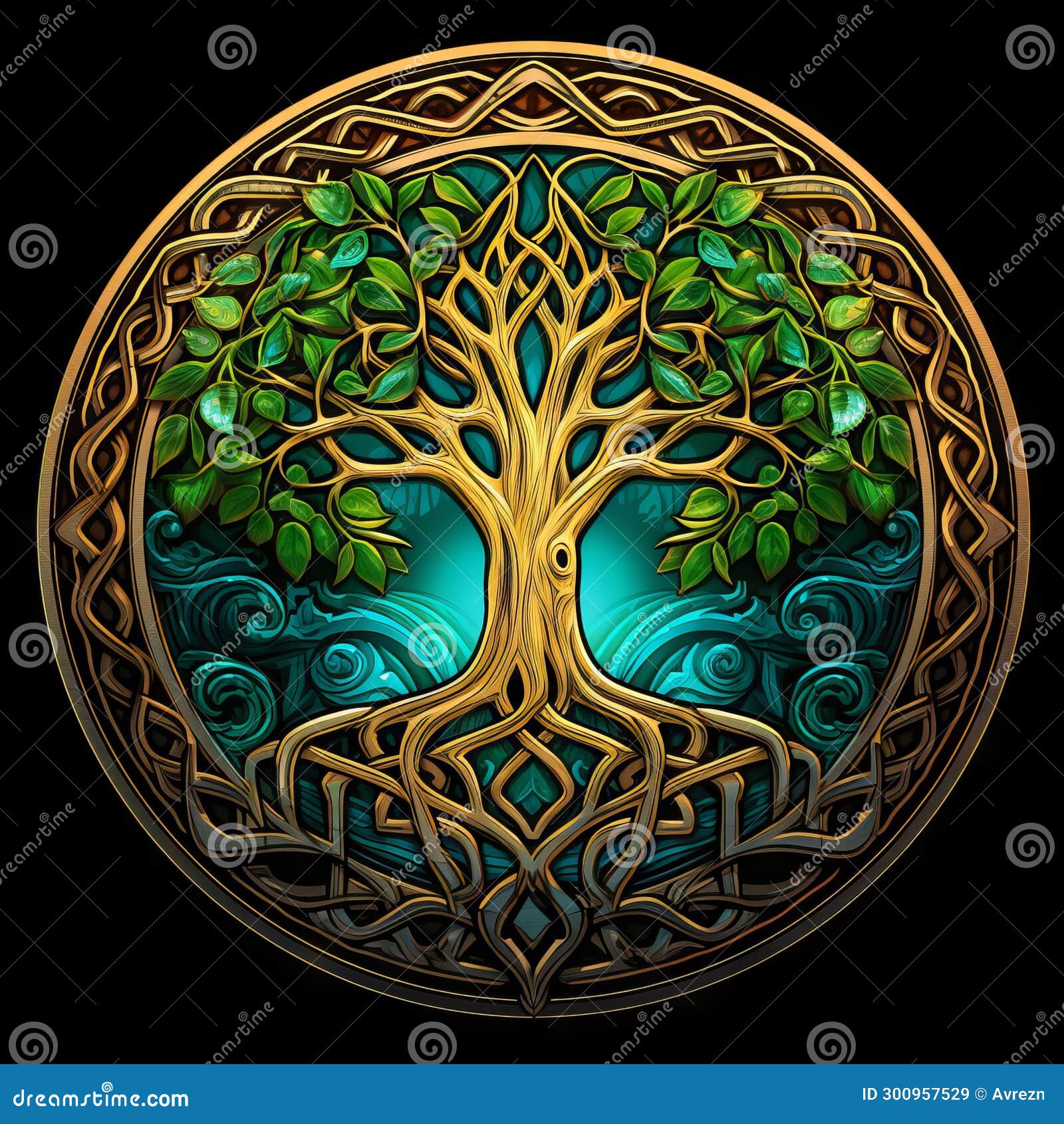 Mystical Celtic Tree Of Life And Death, Generative AI Stock Photography ... Mystical Celtic Tree Of Life And Death, Generative AI Stock Photography ...