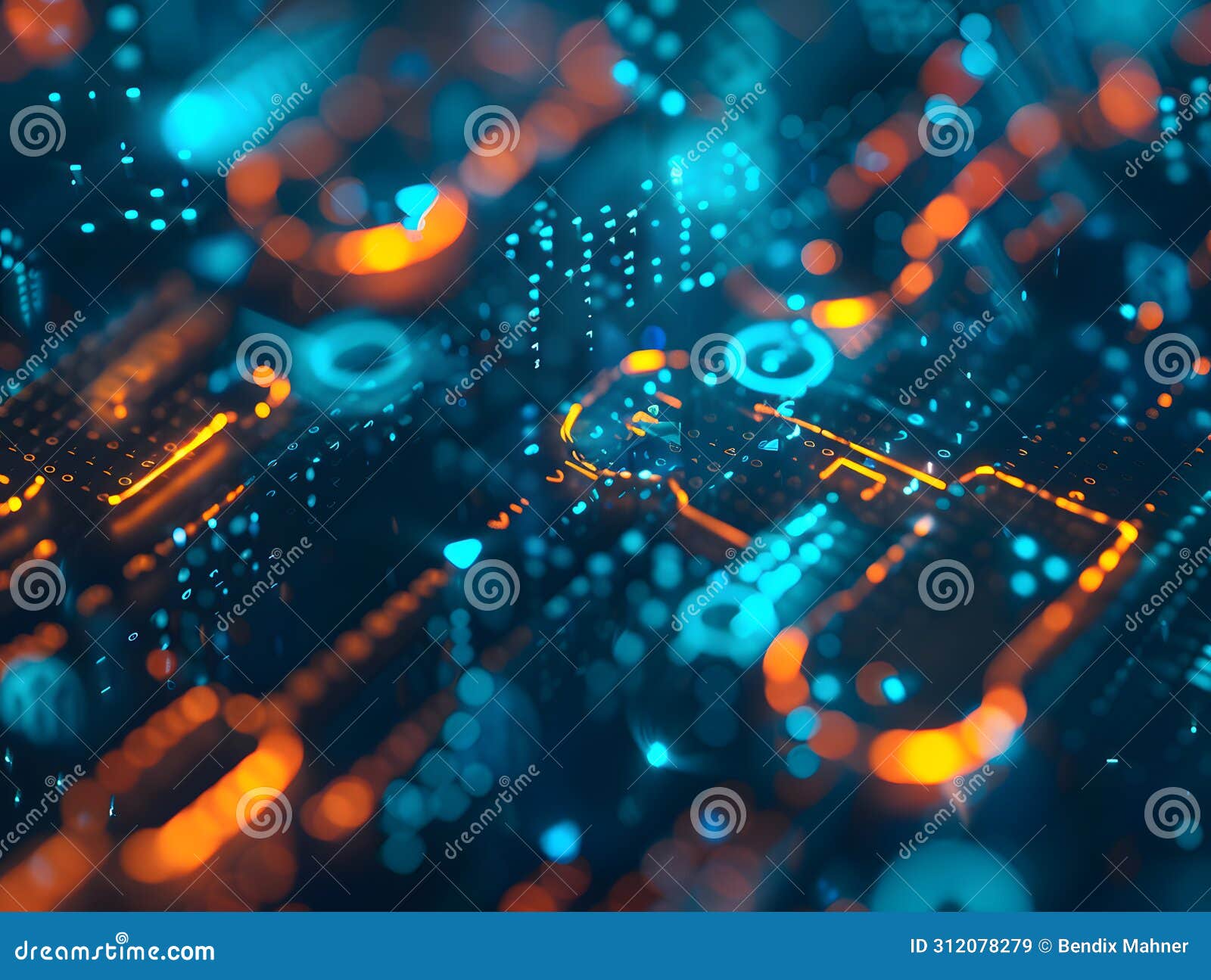 Abstract Cipher Connection: Intricate Digital Encryption Key Dance ...