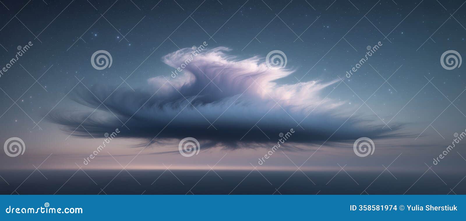 Mystical Cosmic Wolf Exhaling Neon Dreams In Space Fantasy Art Stock ...