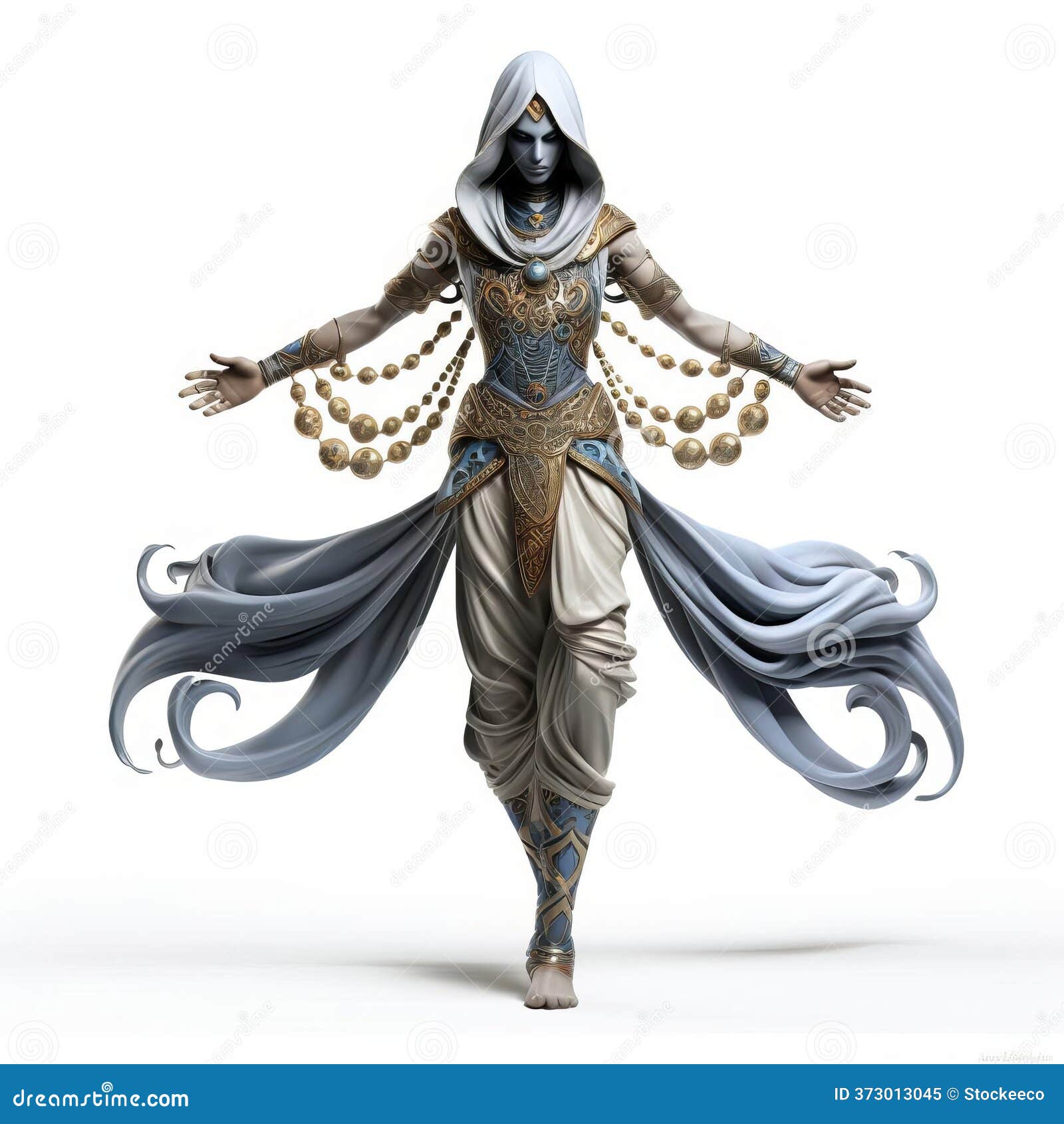 Whimsical Djinn Character Embodies Friendly Magic Perfect For Children ...