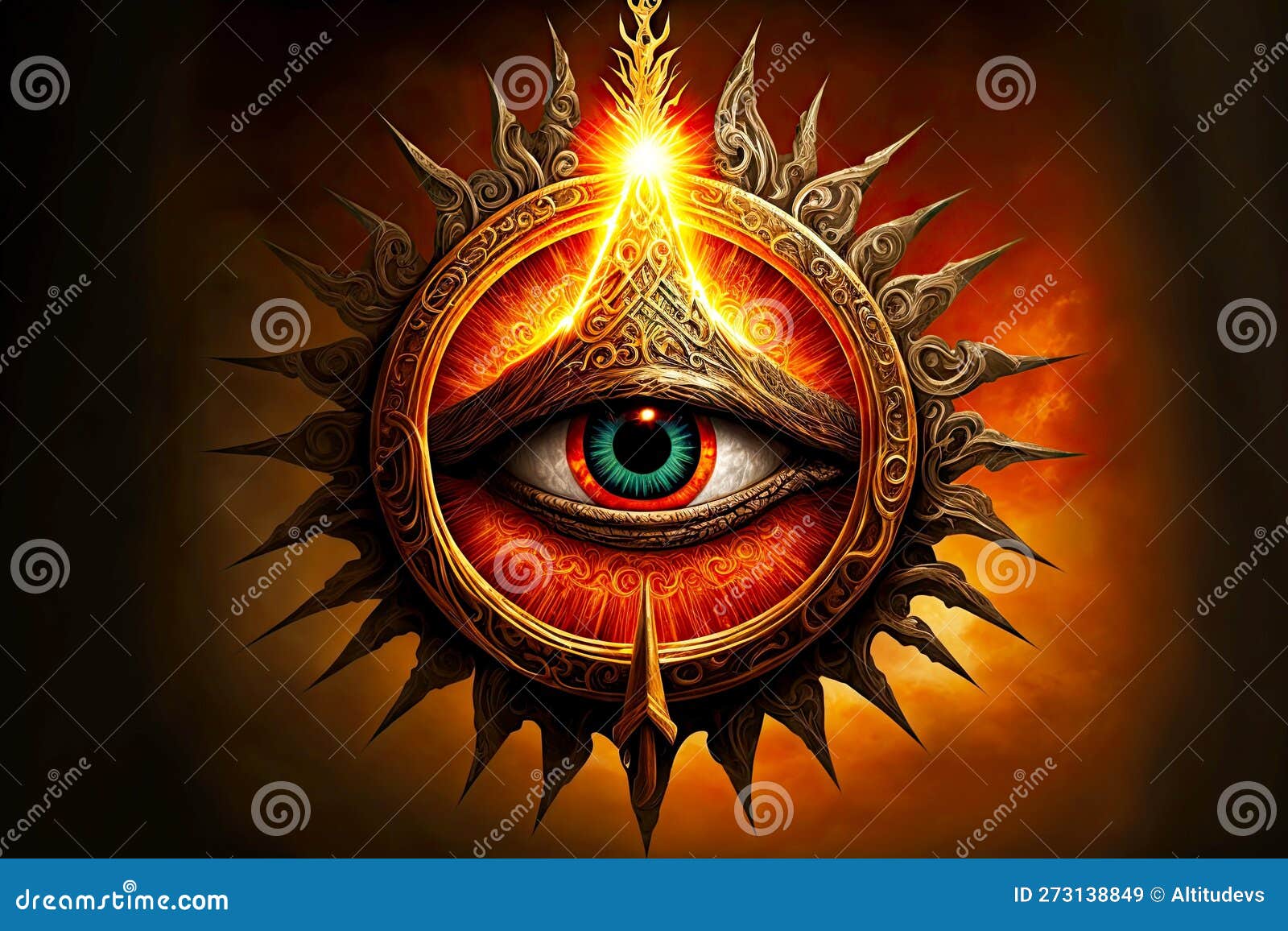 Mystical Embodiment of Universal Evil in Form of Burning Evil Eye in ...