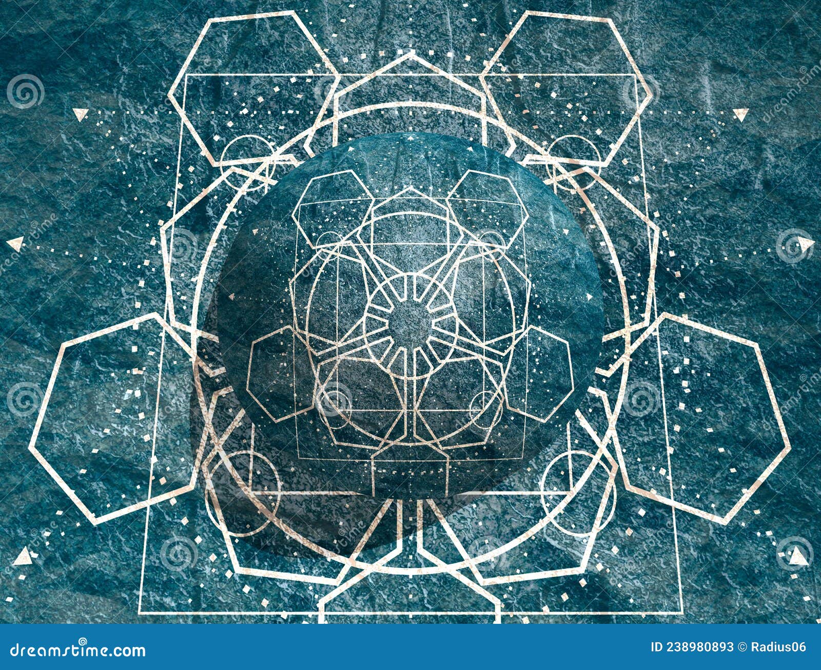 Mystical Esoteric Gothic Geometry Thin Lines Symbol. 3D Render Stock ...