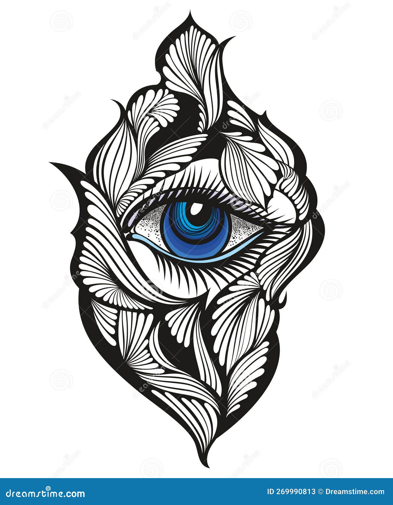Mystical and Esoteric Logo of Eye in a Trendy Decorative Style. Vector ...