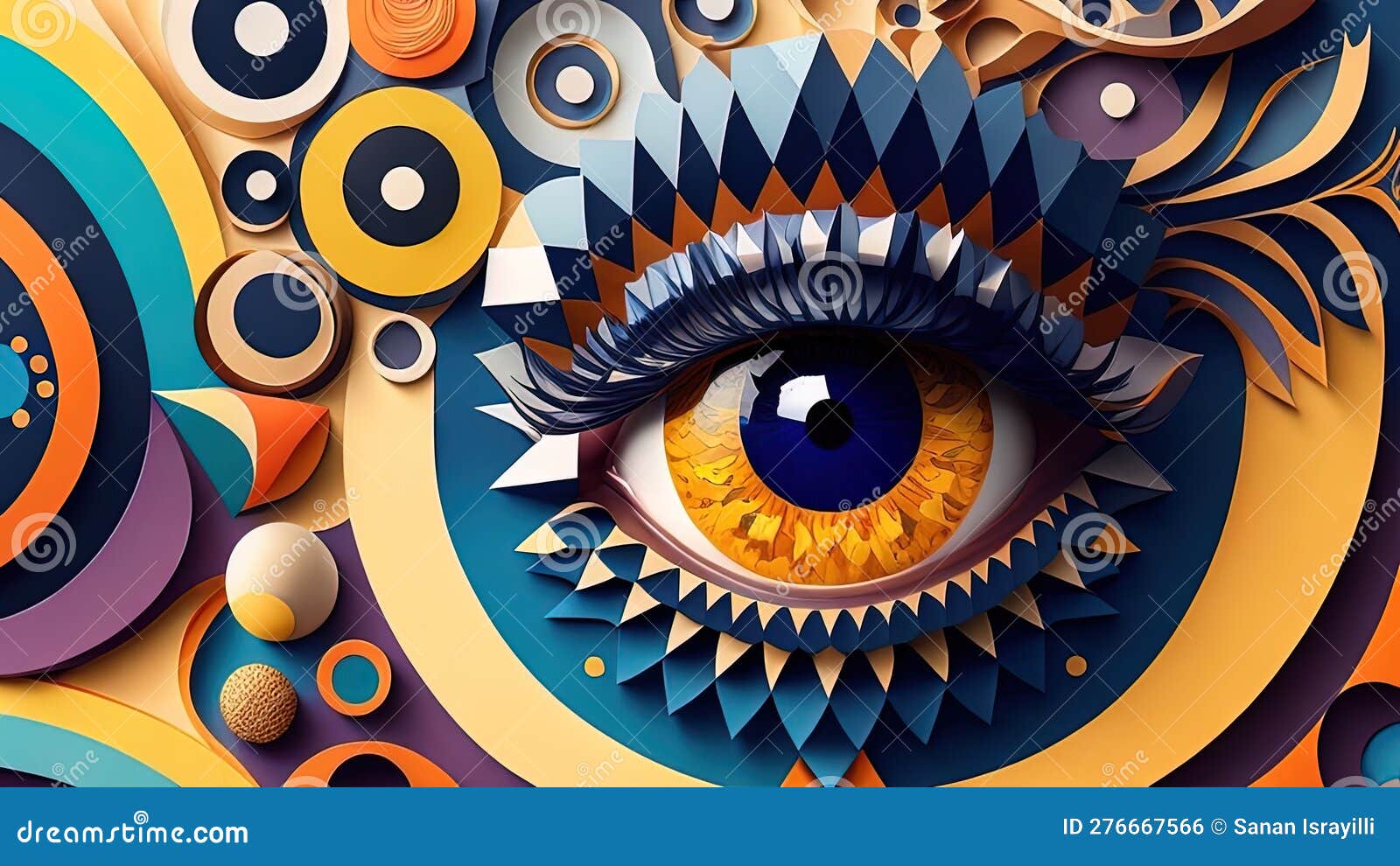 Mystical Eye. Vector Illustration. Psychedelic Design Stock ...