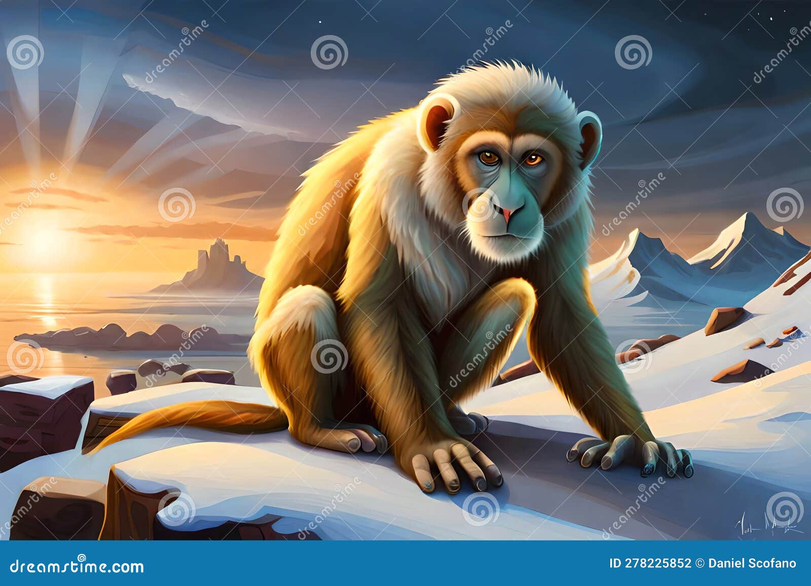 A Mystical Fantasy Monkey. stock photo. Image of fantasy - 278225852