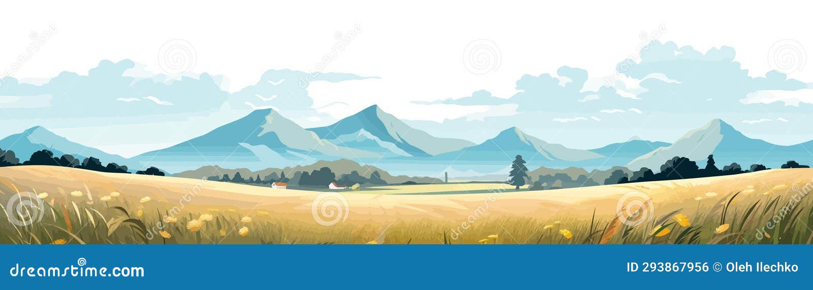 Mystical Field Vector Flat Minimalistic Isolated Illustration Stock ...