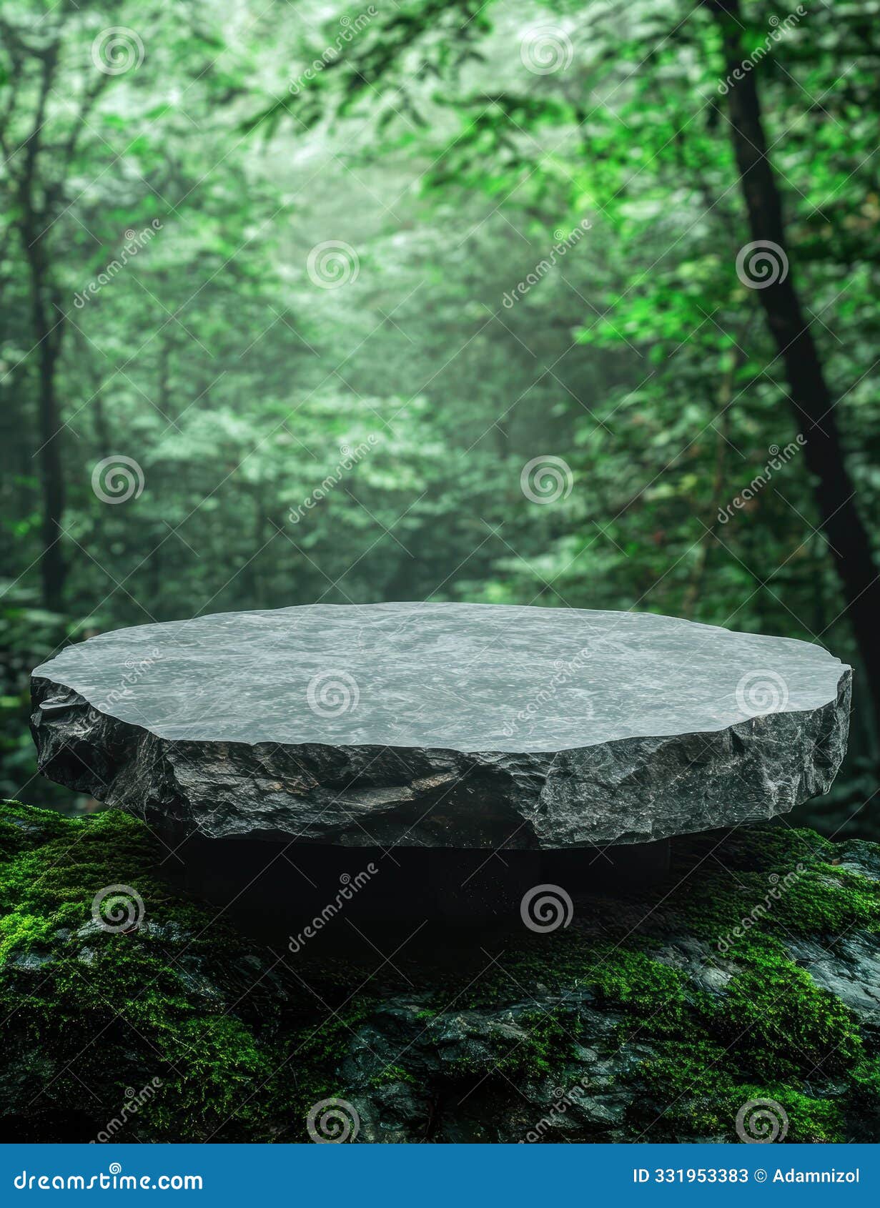Mystical forest platform stock illustration. Illustration of serene ...