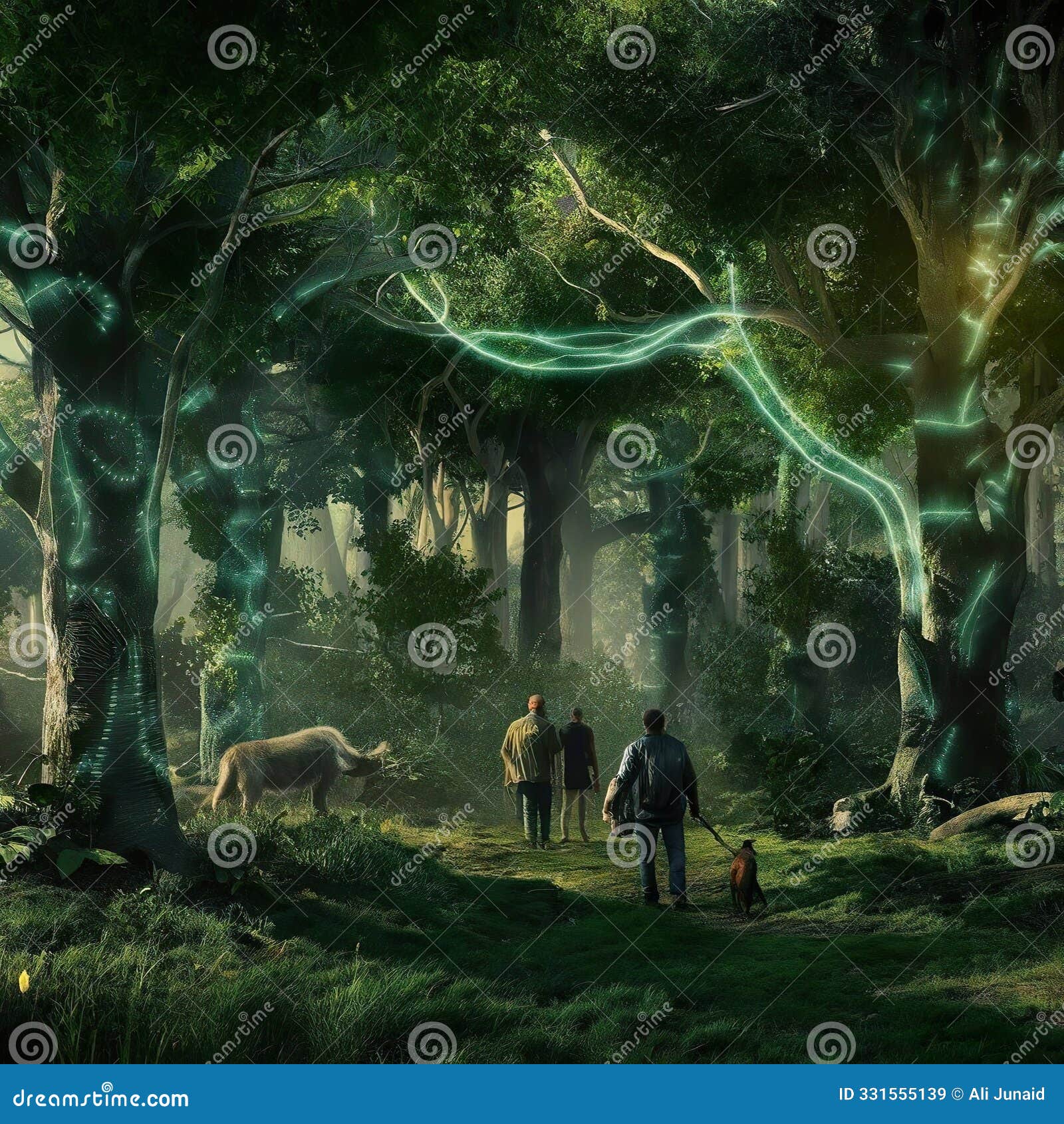 A Mystical, Futuristic Forest Where Nature is Enhanced by Advanced ...