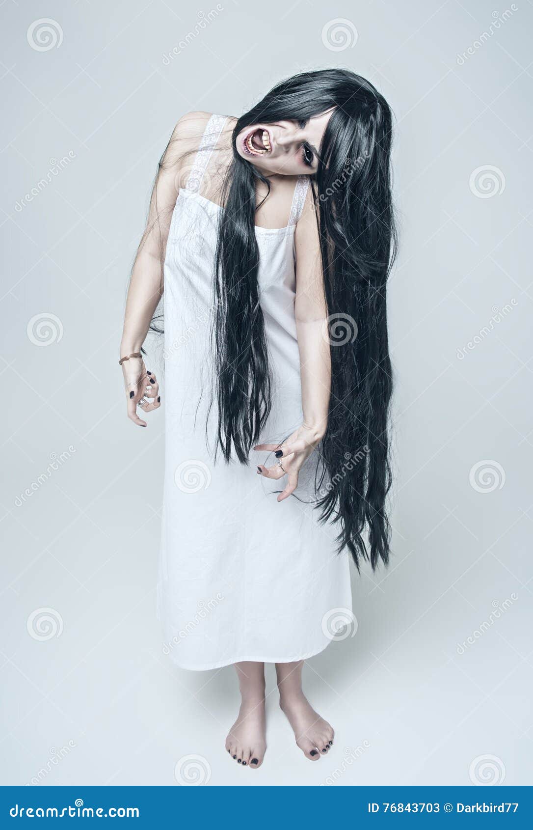 Mystical Ghost Angry Screaming Woman Stock Image - Image of background ...