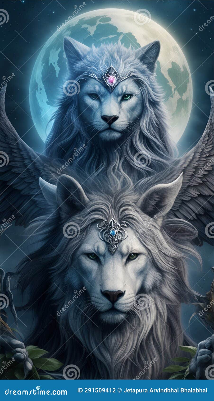 Mystical Guardians, AI Generative Illustration Stock Illustration ...