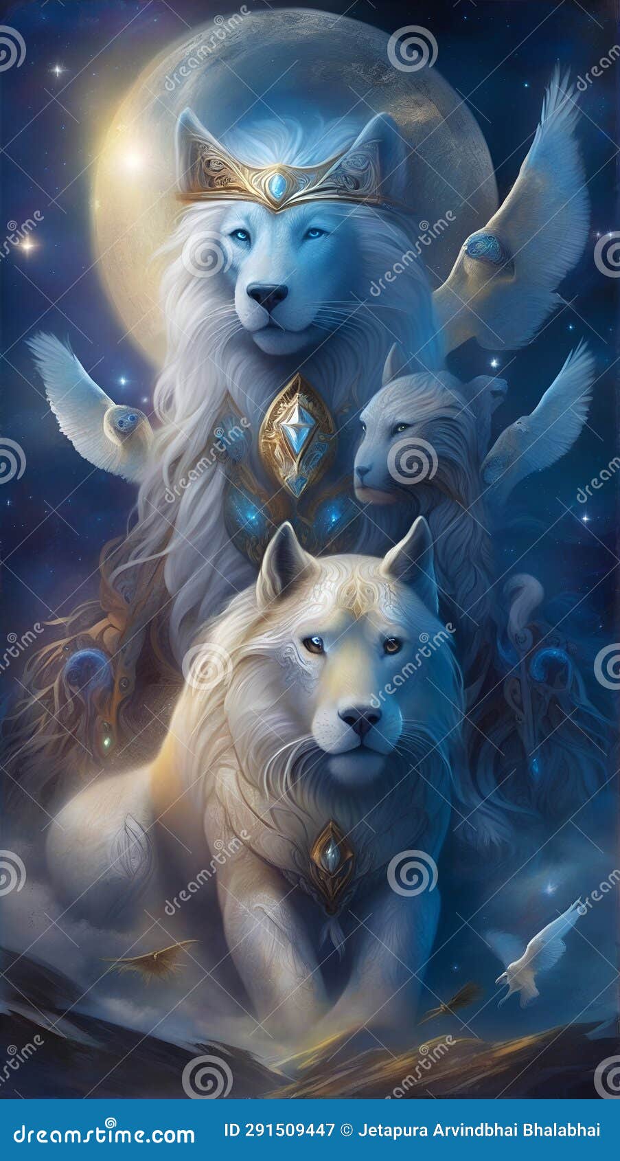 Mystical Guardians, AI Generative Illustration Stock Illustration ...