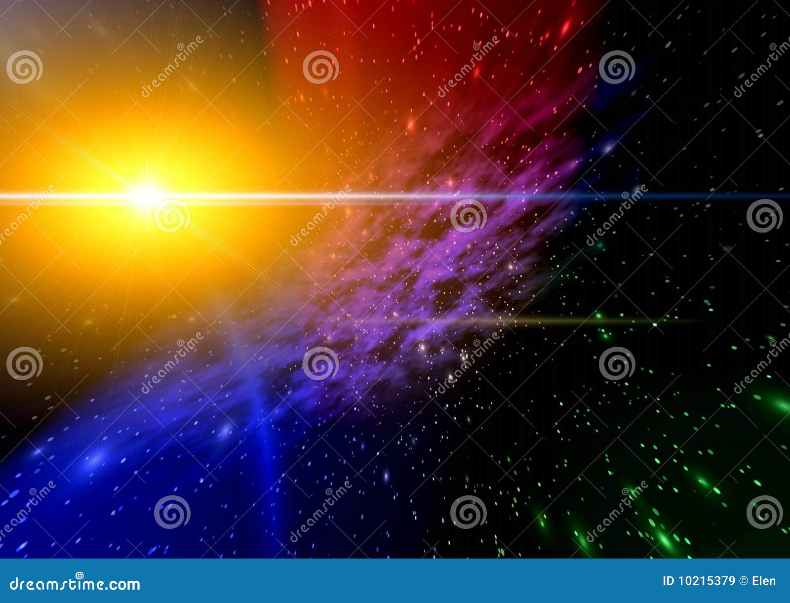 Mystical light in space. stock illustration. Illustration of concept ...