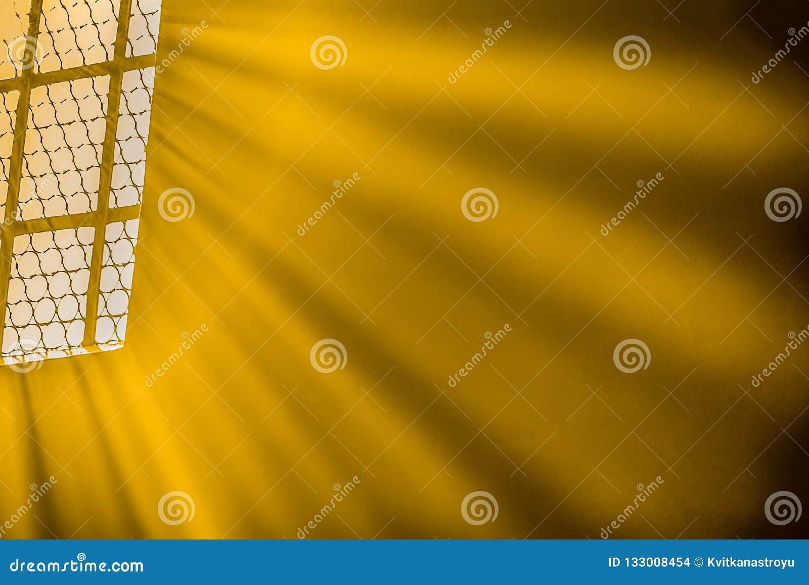 Mystical Light. Yellow Light Rays through the Window. Toned Photo Stock ...