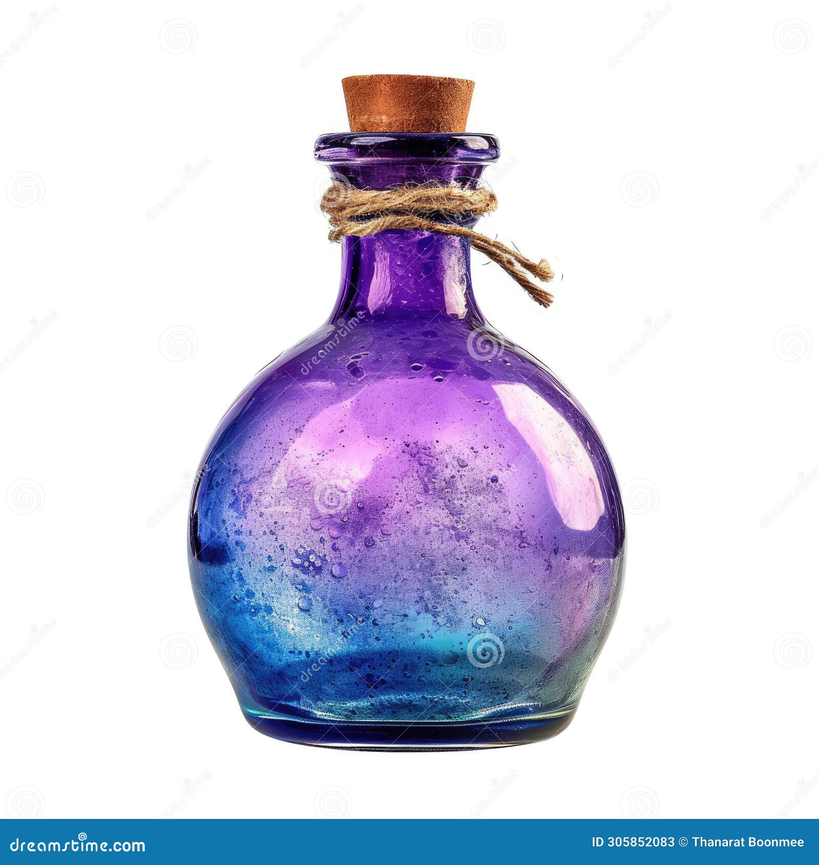 Mystical Magic Potion in a Bottle Isolated on a White Background, Ai ...