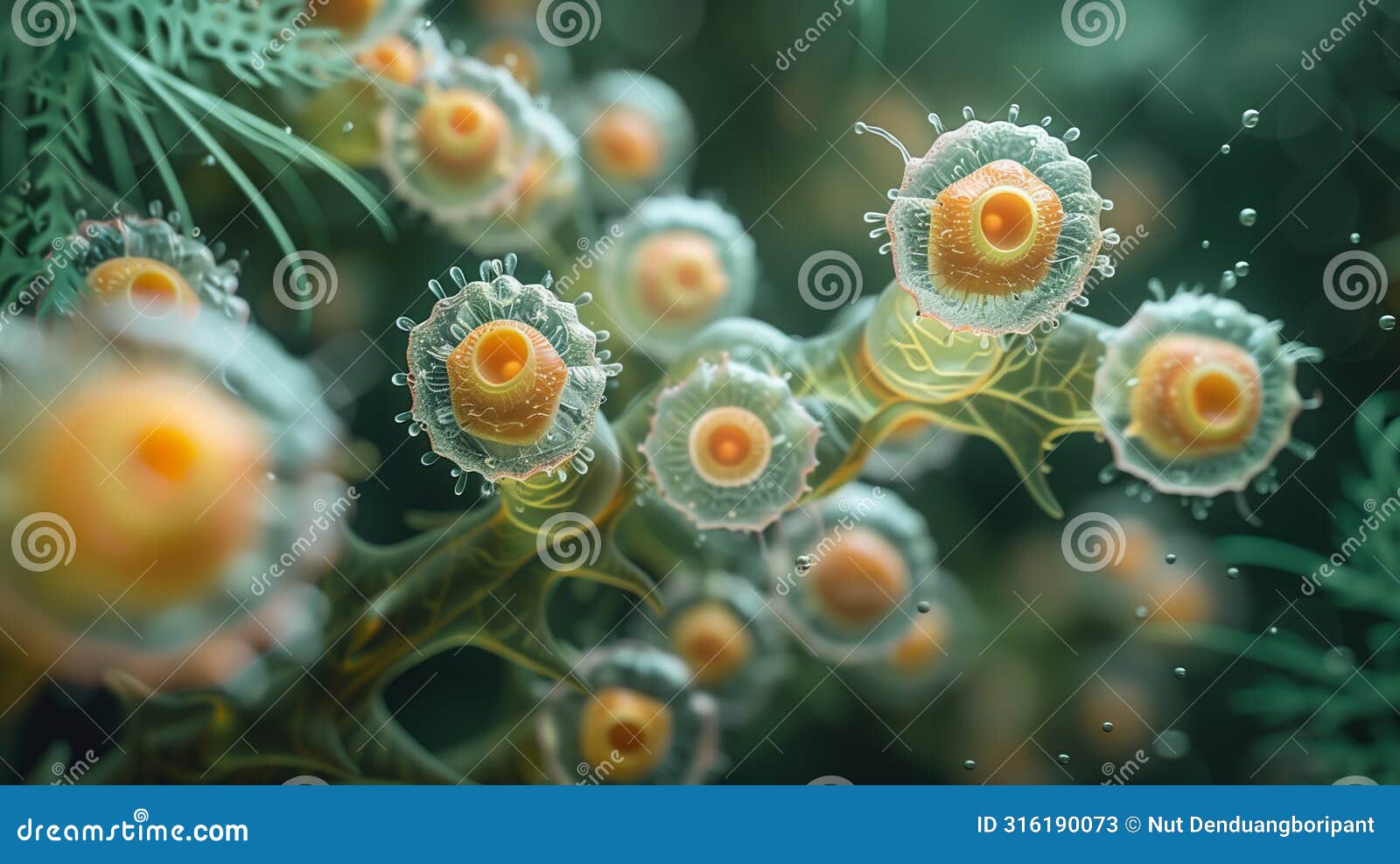 Mystical Microscopic Universe Stock Illustration - Illustration of ...