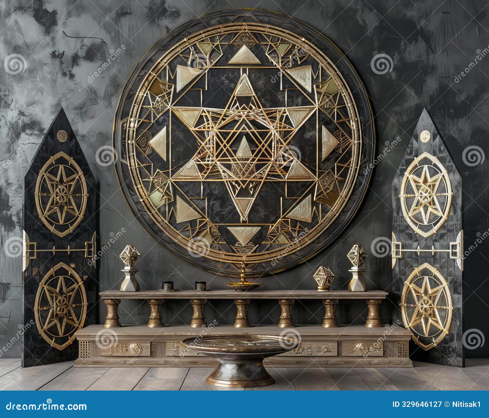 34 Mystical Occult 3D Render of Levitating Sacred Symbolic Geometry ...