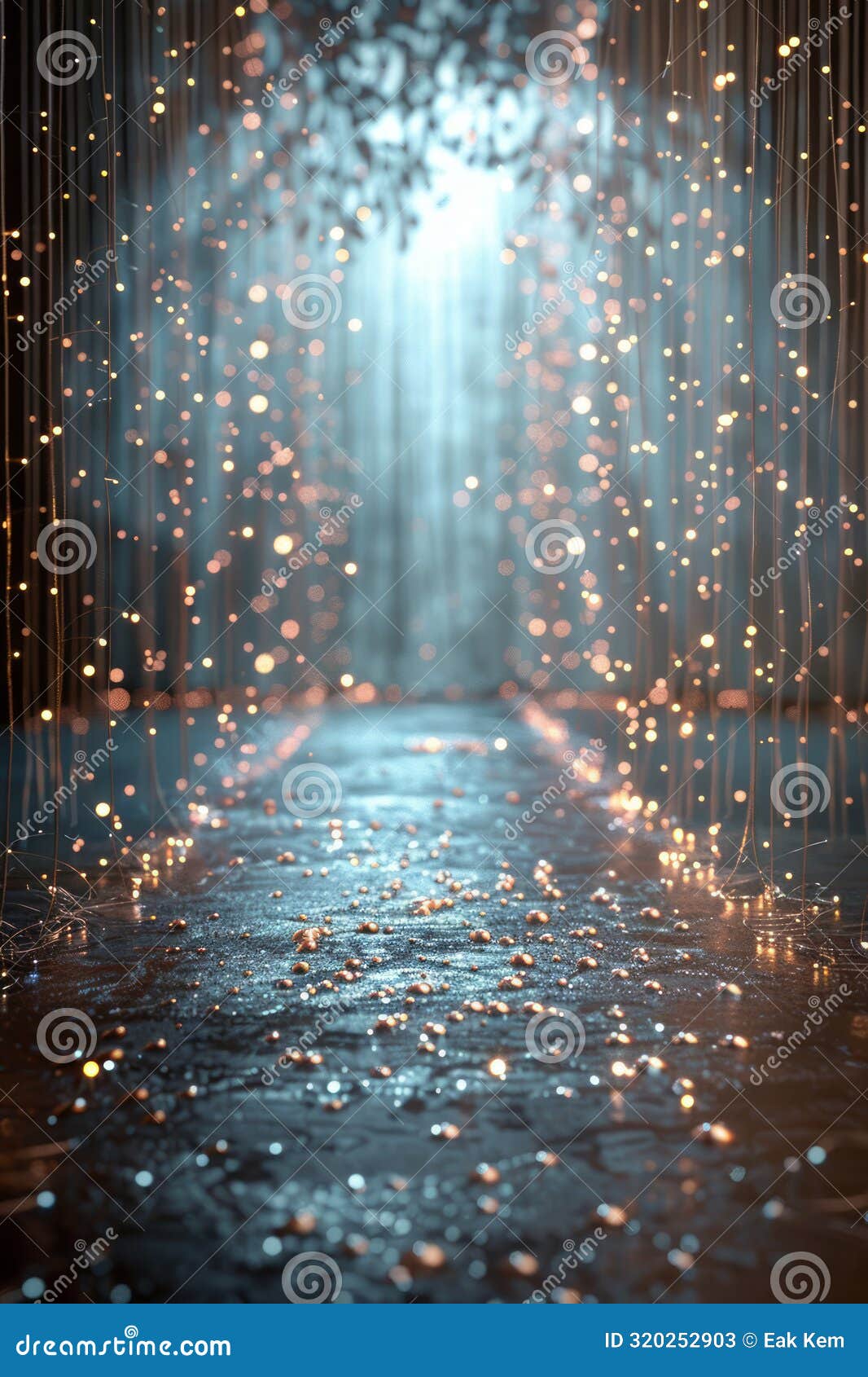 Mystical Pathway Sparkling with Light Particles Creating an Enchanting ...