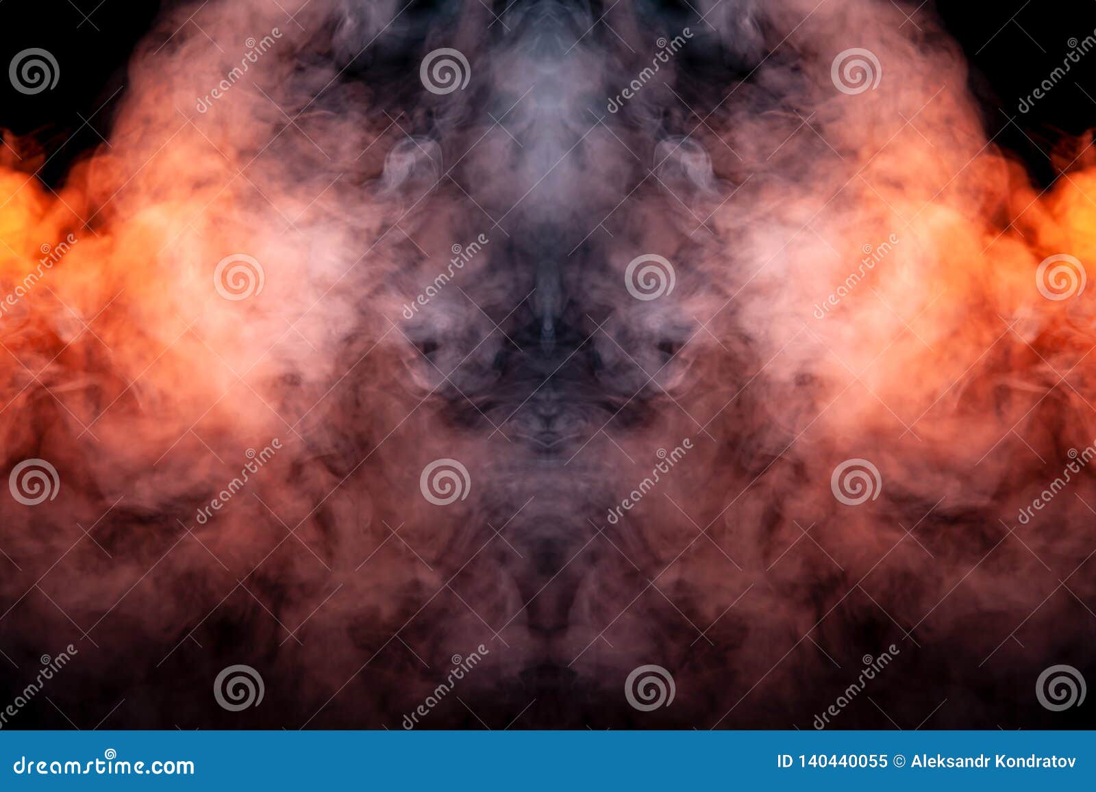 A Mystical Pattern of Colored Smoke of Red and White in the Shape of a ...